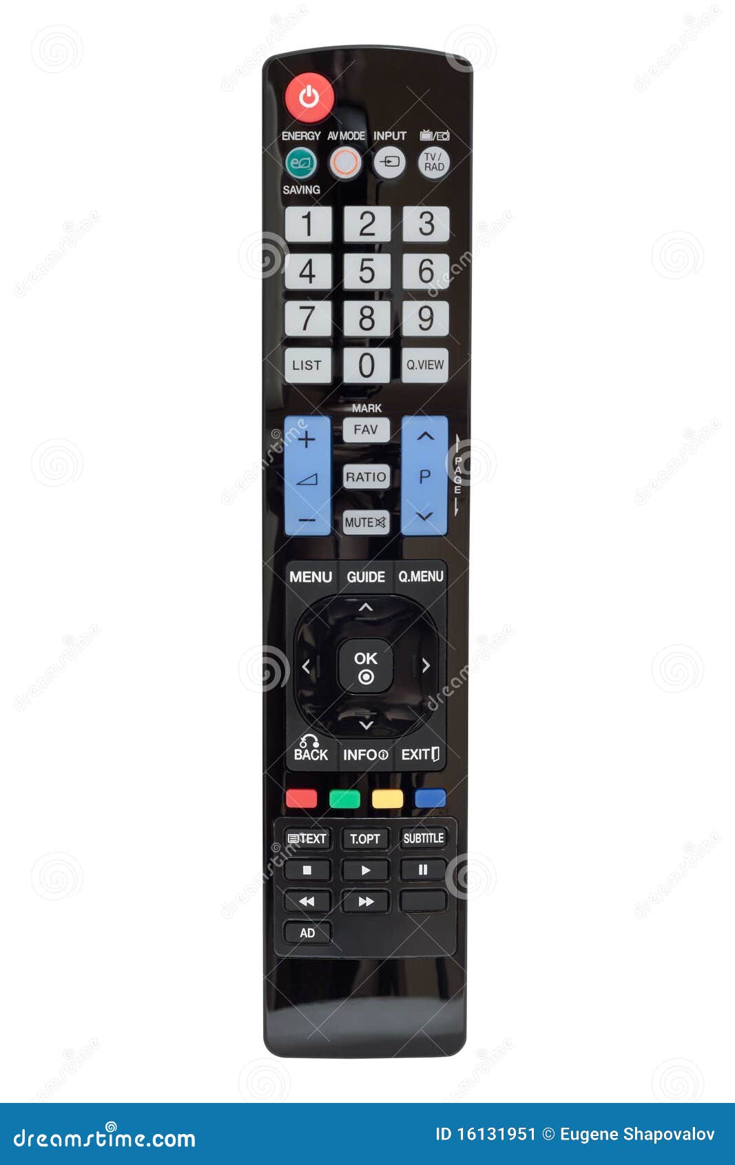 Modern LCD TV Remote Control Stock Image - Image of keypad, button ...