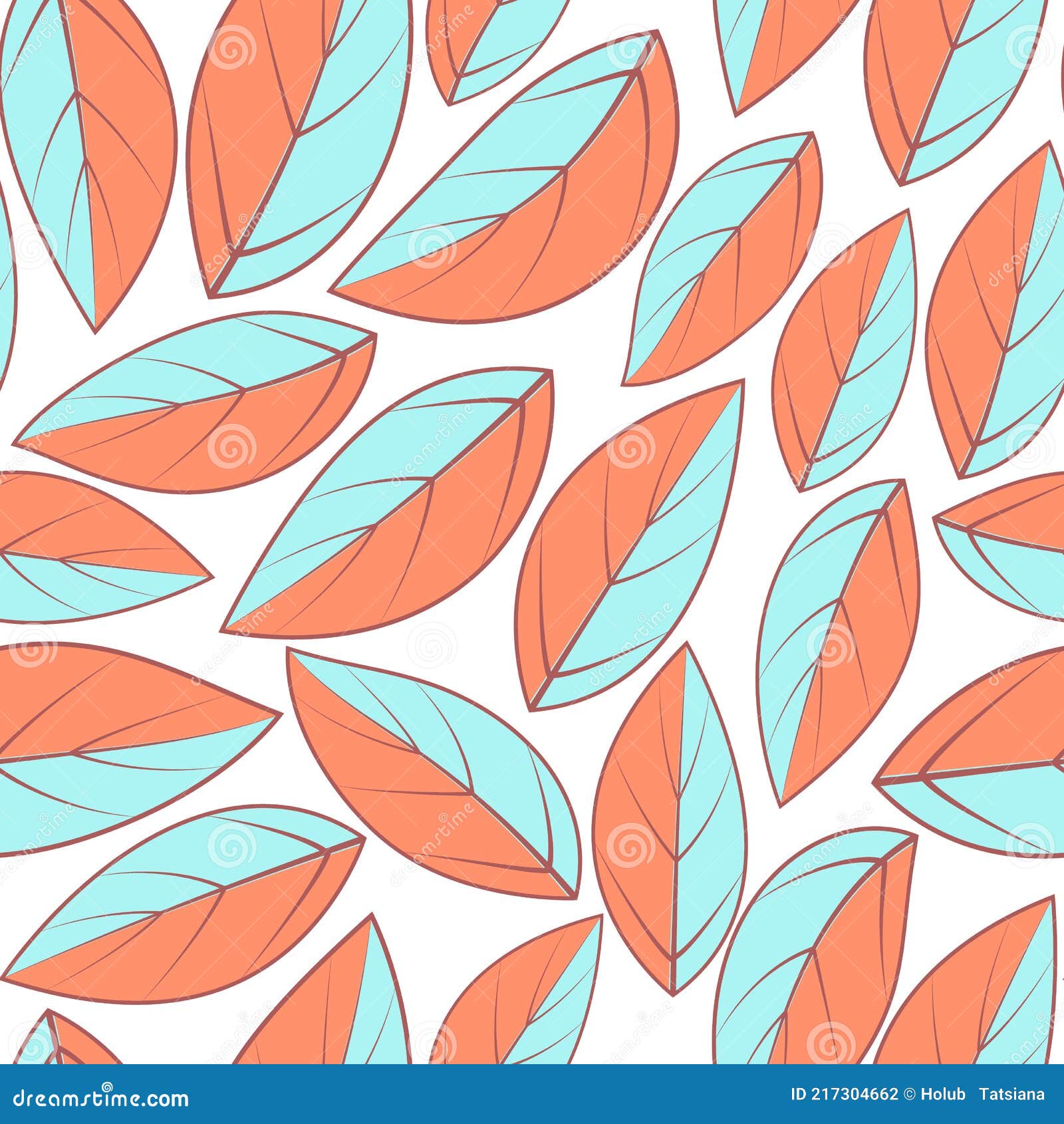Modern Leaf Illustration Pattern. Tropical Background with Leaves ...