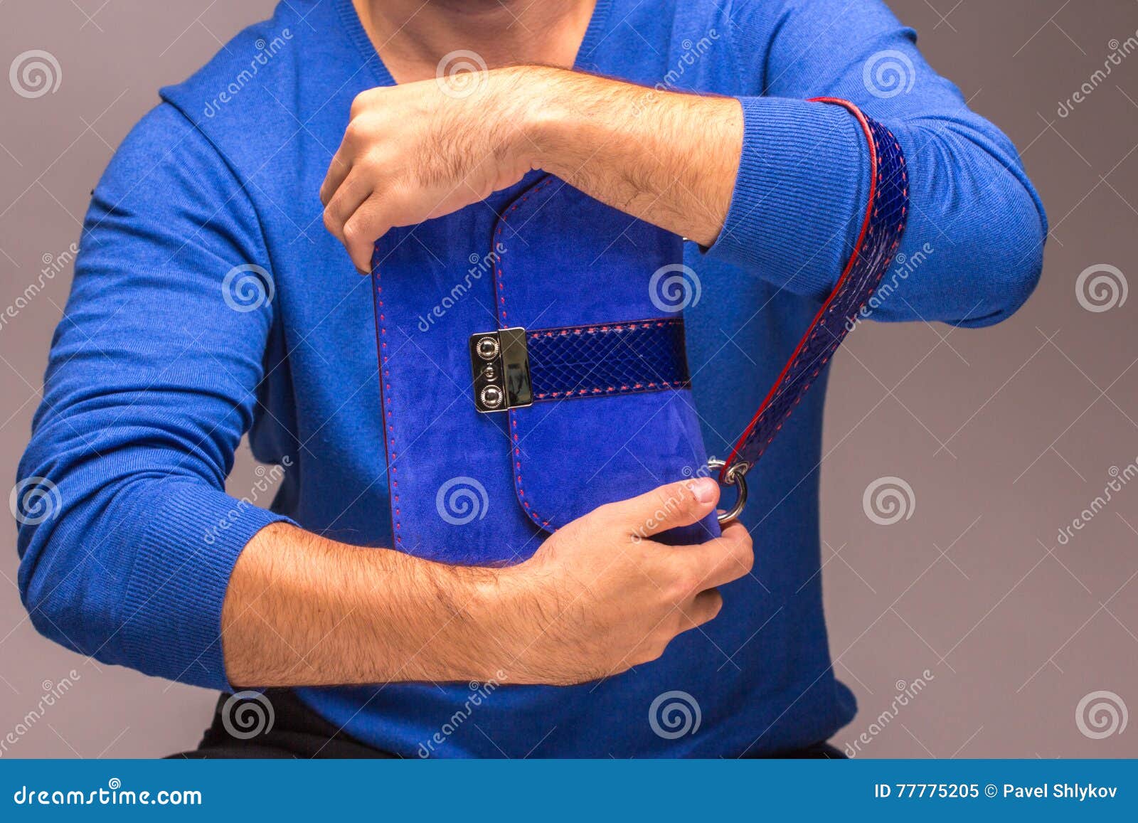 Modern Leather Bag in Hands Stock Image - Image of student, accessory ...