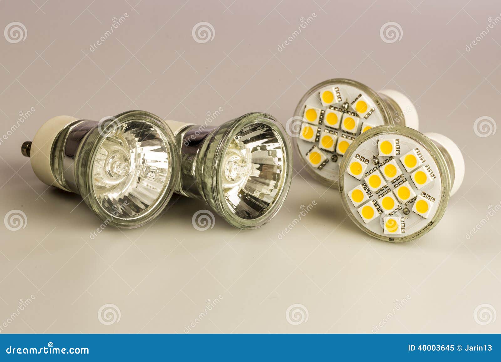 Modern LED Bulbs with Classic Old Bulbs Stock Image - Image of power ...