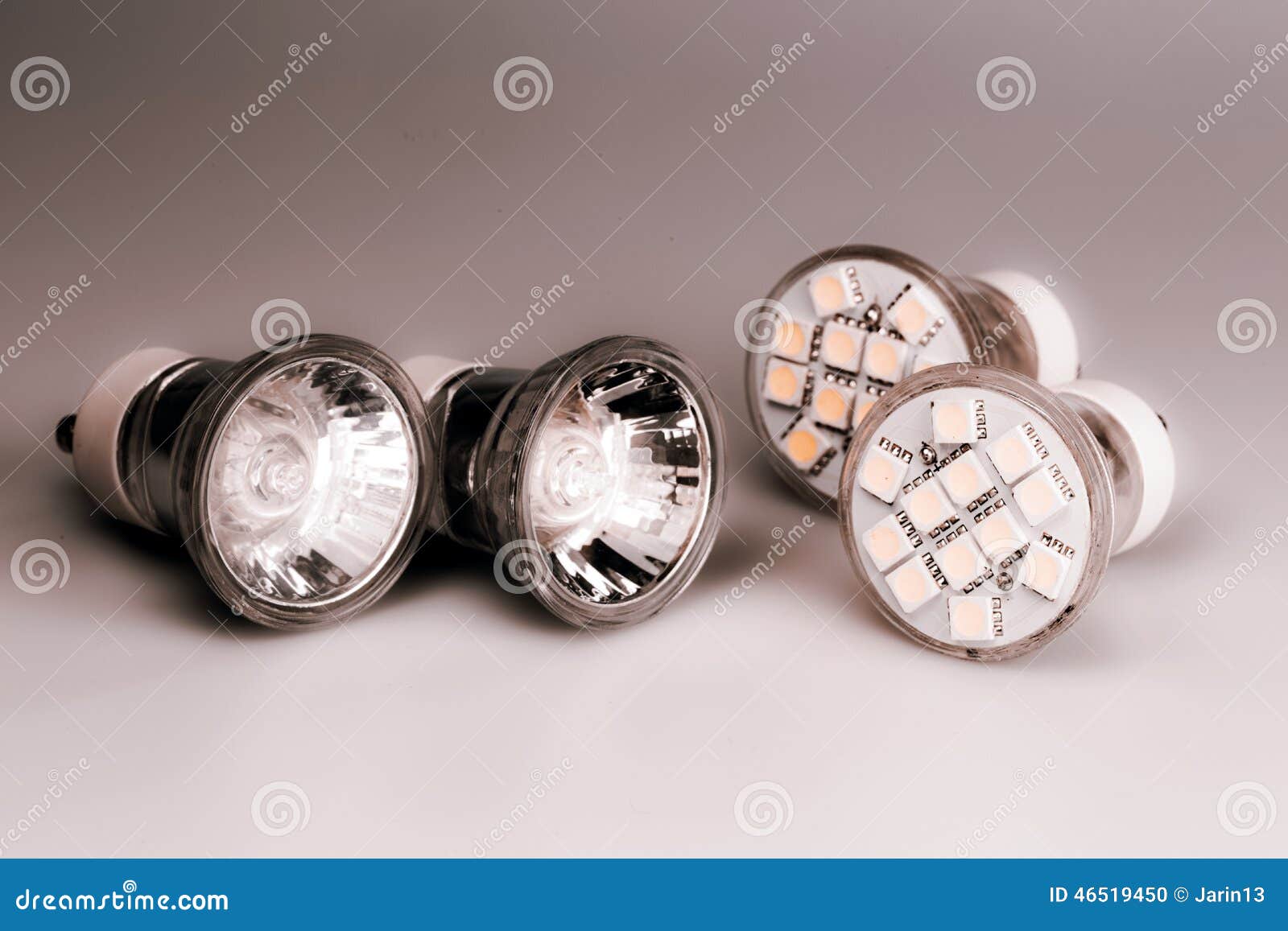 Modern LED Bulbs with Classic Old Bulbs Stock Photo - Image of modern ...