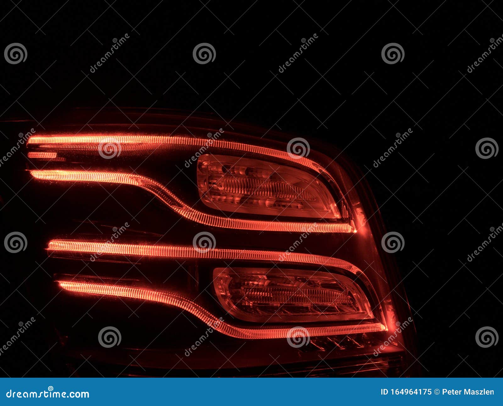 Modern LED car backlight stock image. Image of glowing - 164964175