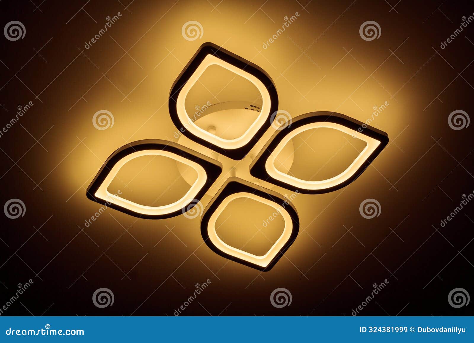 Modern LED Ceiling Light with Adjustable Color Temperature Light Source ...