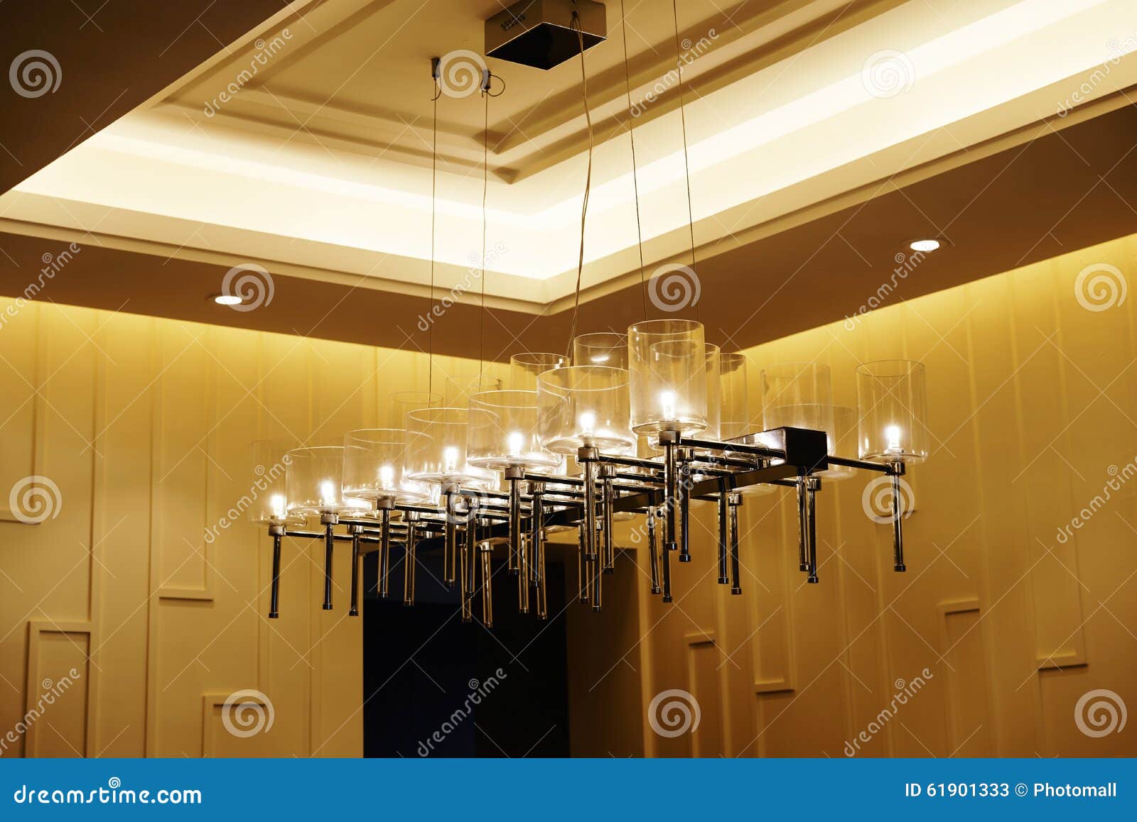 Modern Home Led Chandelier Lighting Stock Image - Image of family ...