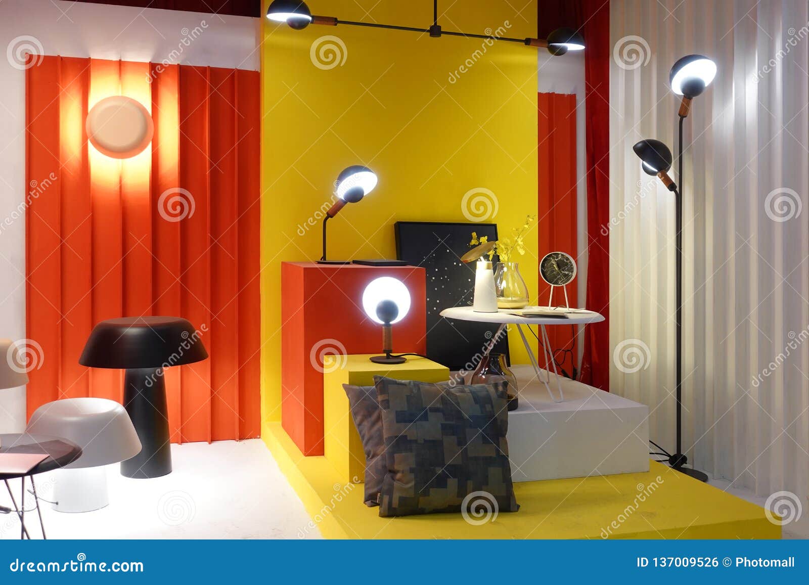 Modern Led Lamp in Lighting Showroom Stock Photo - Image of bulb ...