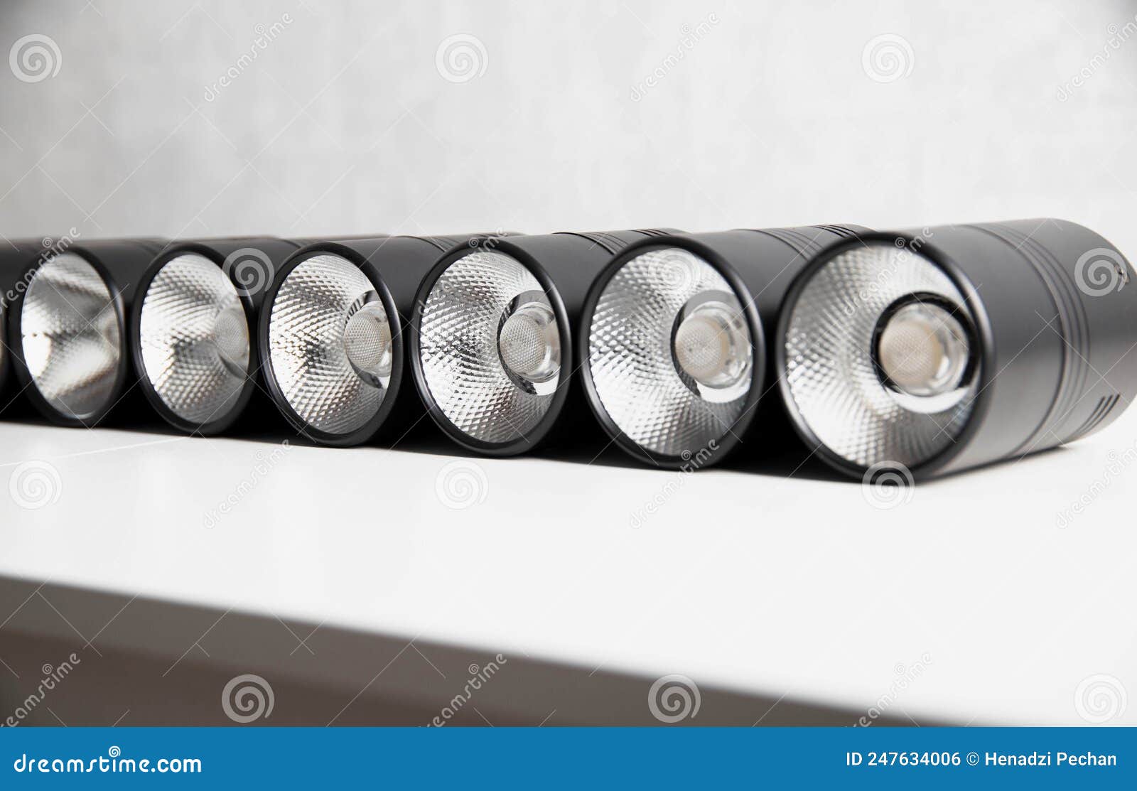 Modern LED Lamps in the Form of a Tube for the Ceiling on a White ...