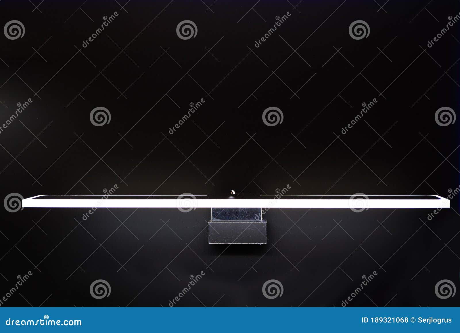 Modern LED Light. Image of a Glass Shelf with Built-in LED Backlight ...