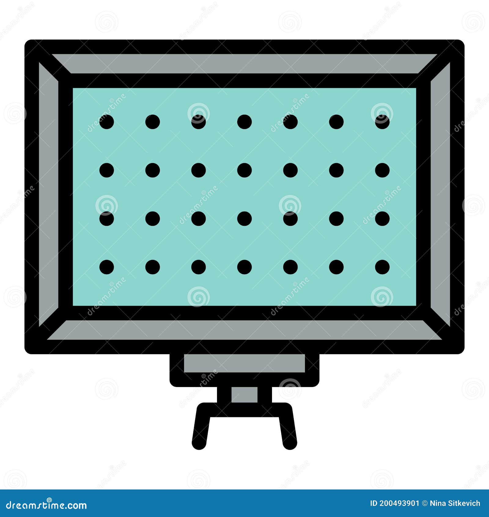 Modern Led Panel Light Icon, Outline Style Stock Vector - Illustration ...