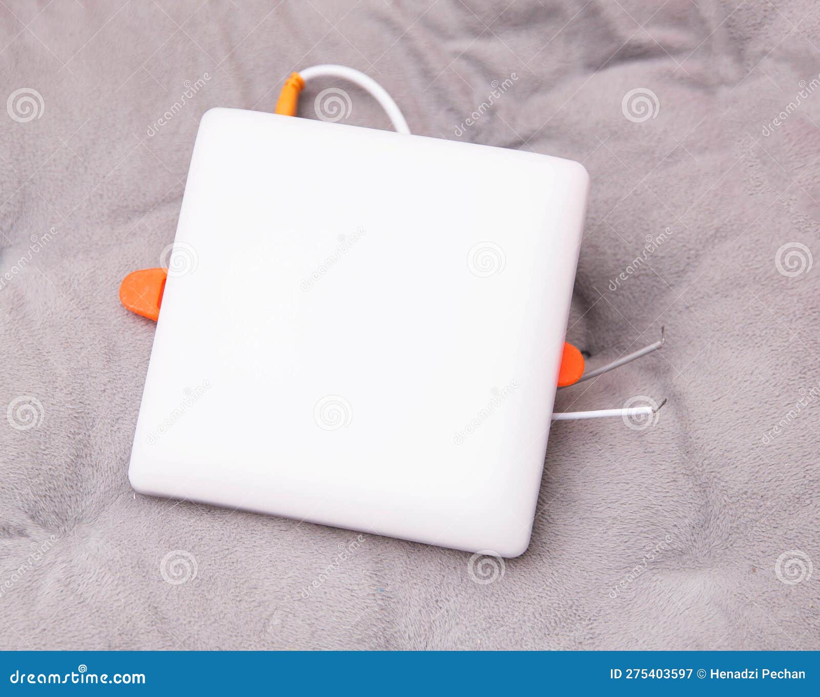 Modern Led Square Lamp in False Ceiling, Close-up. Industrial Stock ...