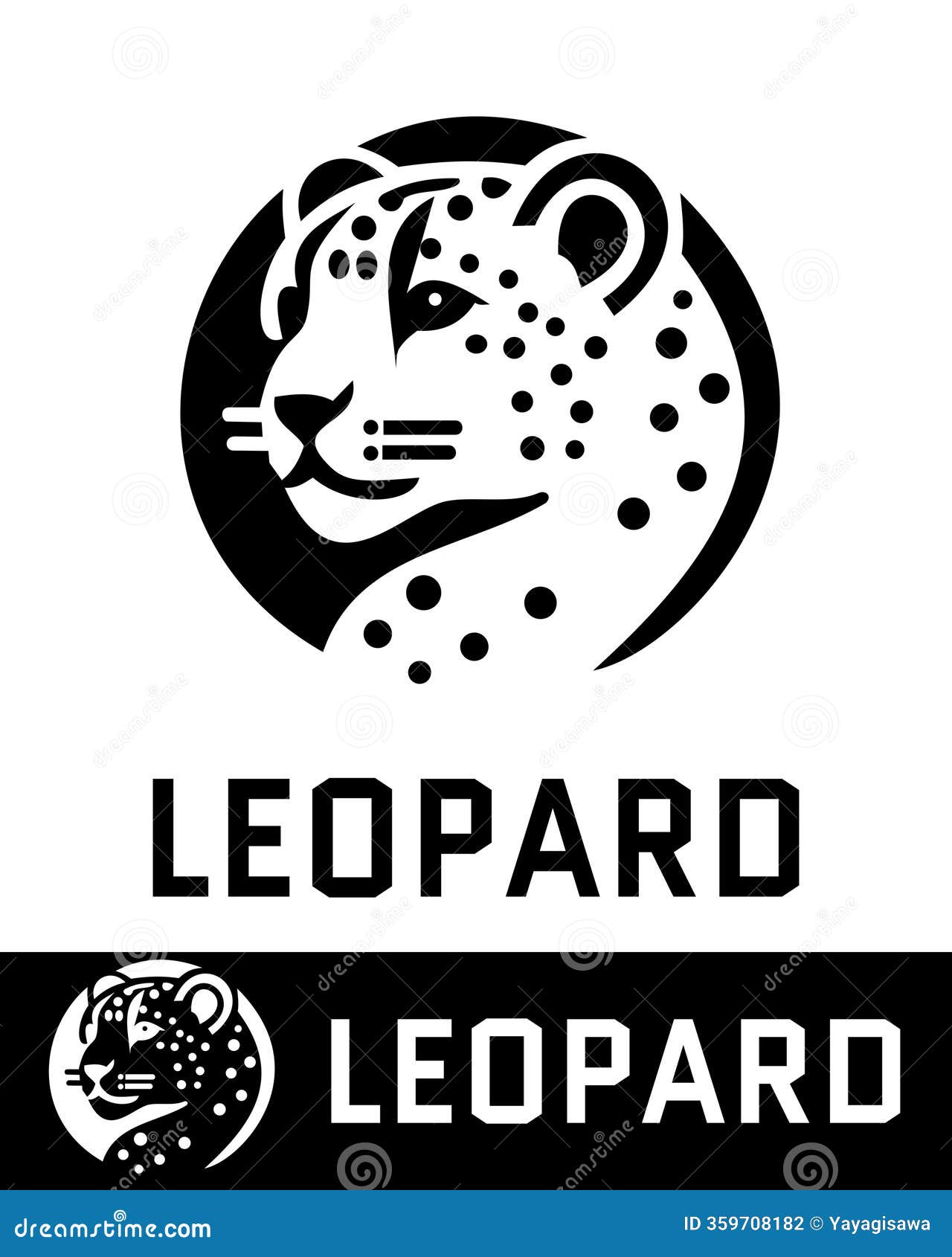 A Modern Leopard Logo with a Sleek, Minimalist Design, Featuring a Bold ...