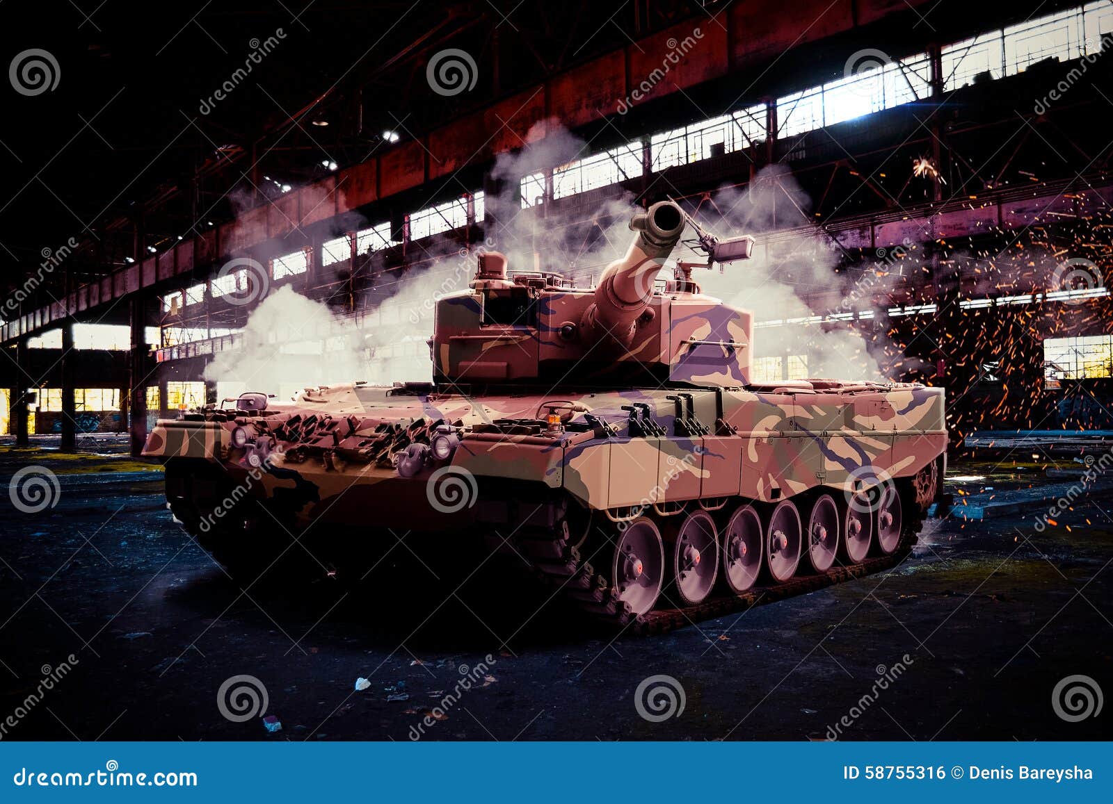 Modern Leopard tank stock photo. Image of freedom, hangars - 58755316