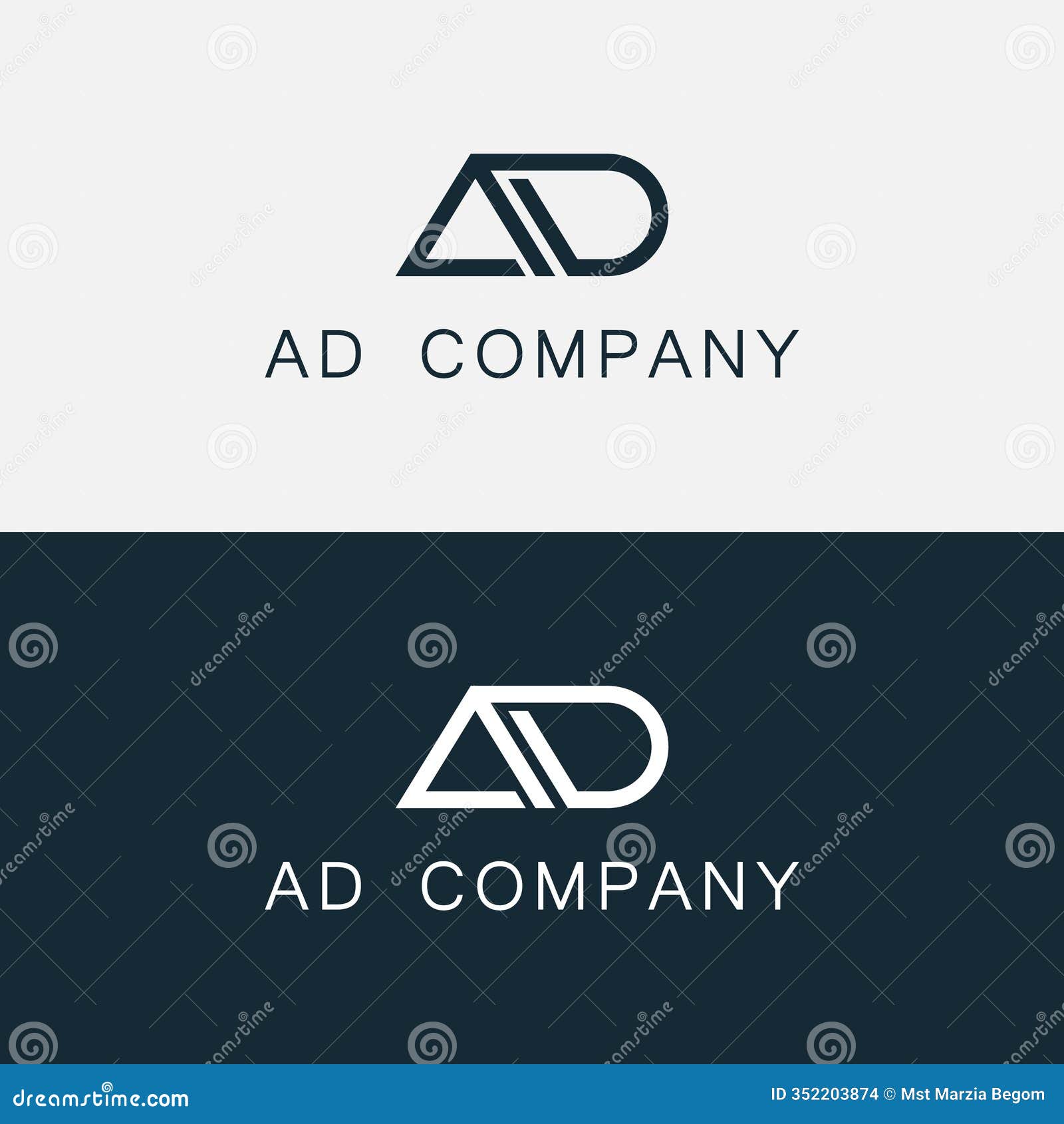 Modern Letter AD Logo Design Vector. Initial Letter AD Logo Vector ...