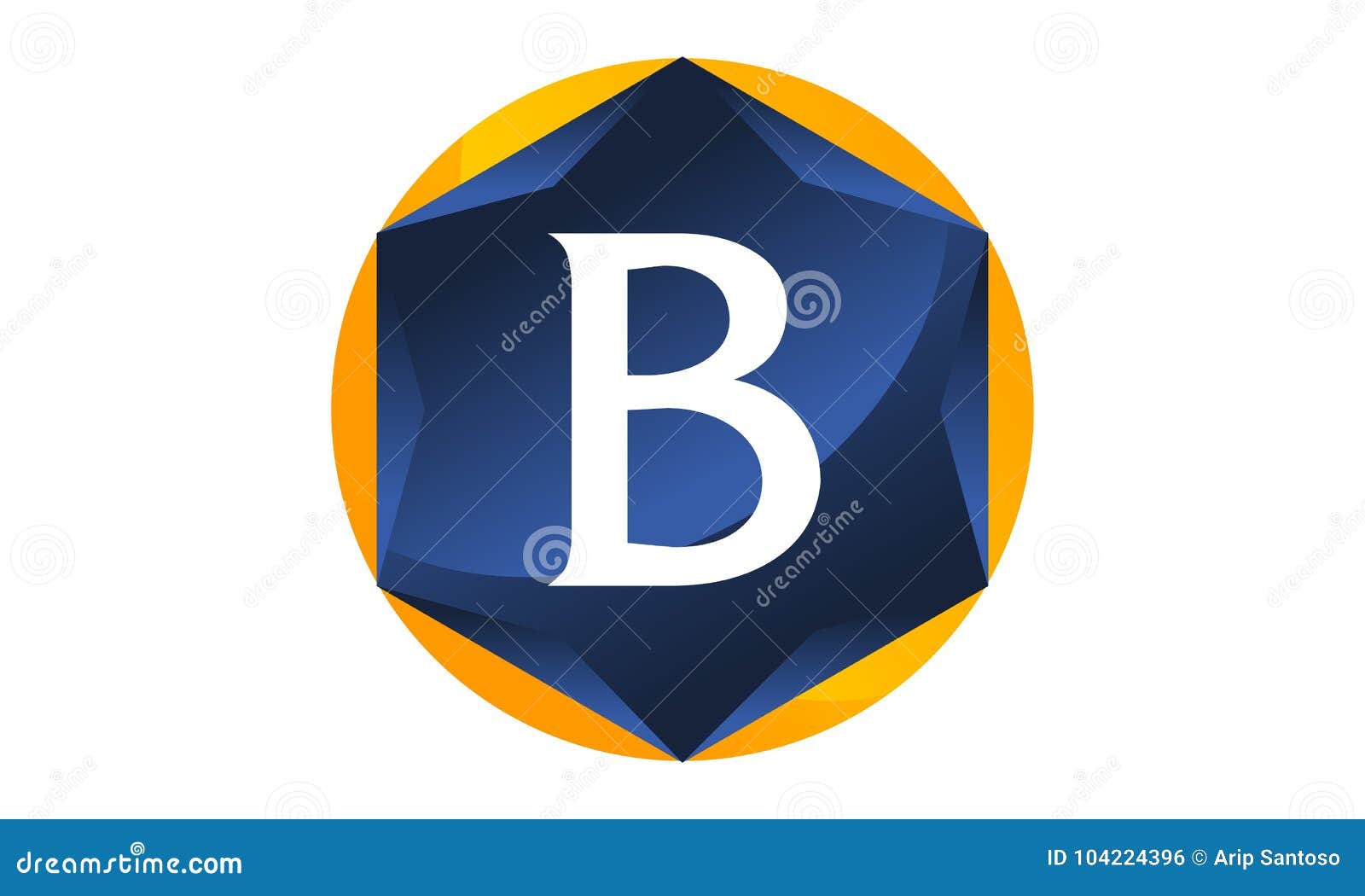 Modern Letter B stock vector. Illustration of capital - 104224396