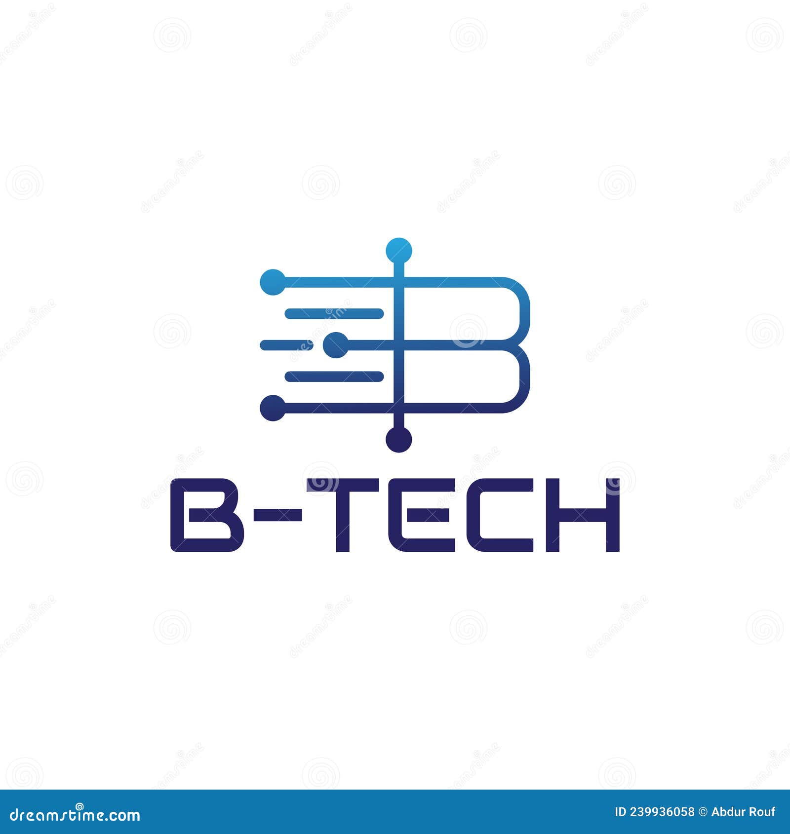 Letter B tech logo design stock vector. Illustration of application ...
