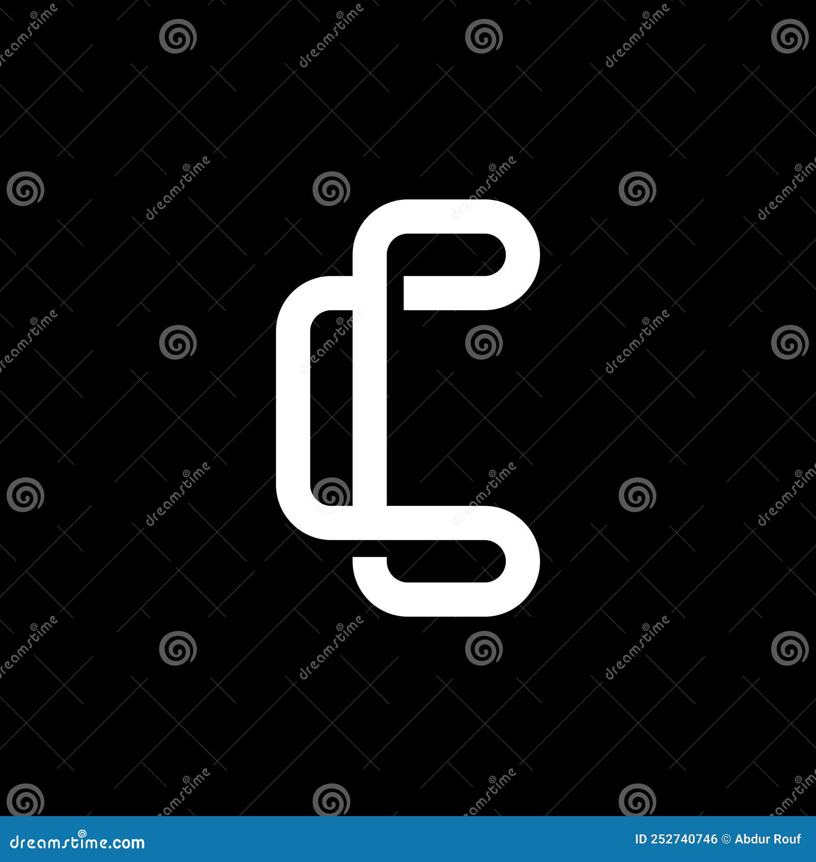Modern Letter C with Overlapping Line Logo Design Stock Illustration ...