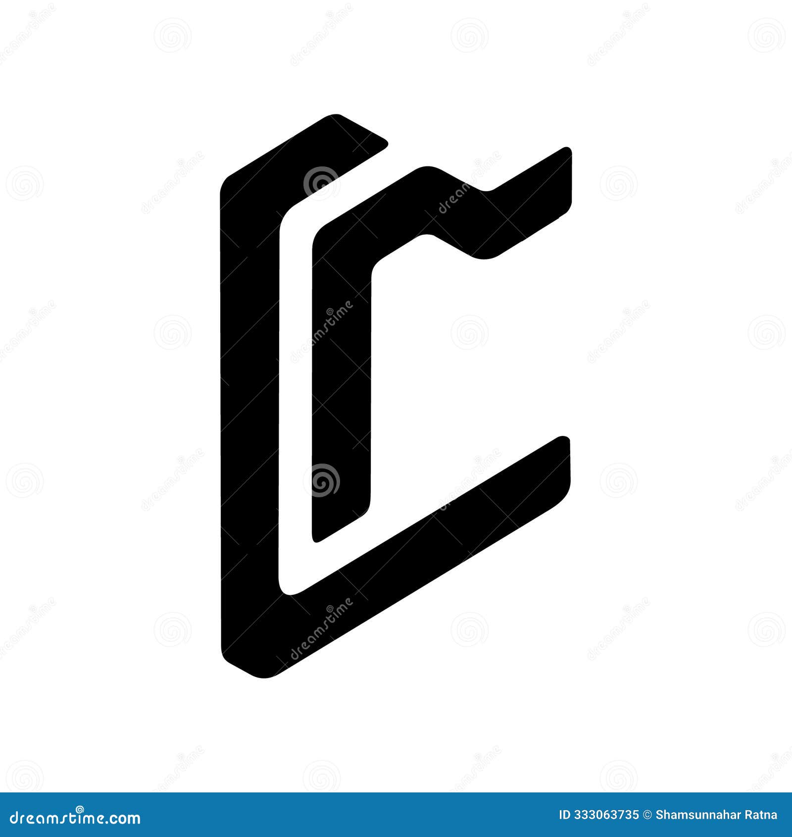 Modern Letter C Shape Logo Design. Stock Illustration - Illustration of ...
