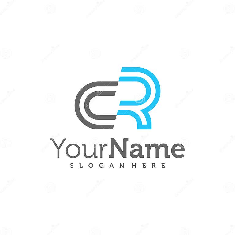 Modern Letter CR Logo Design Vector. Creative CR Logo Concepts Template ...