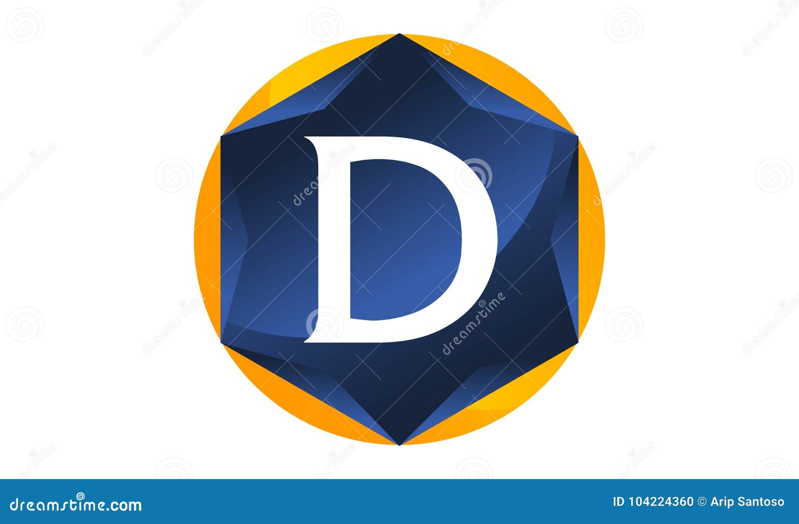 Modern Letter D stock vector. Illustration of fashion - 104224360