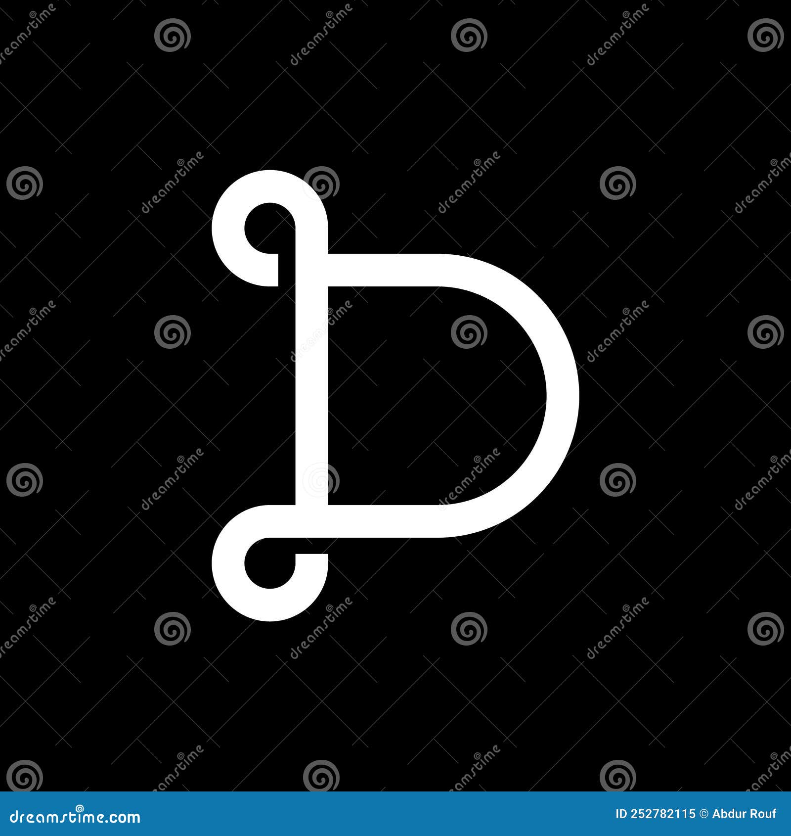 Modern Letter D with Overlapping Line Logo Design Stock Vector ...