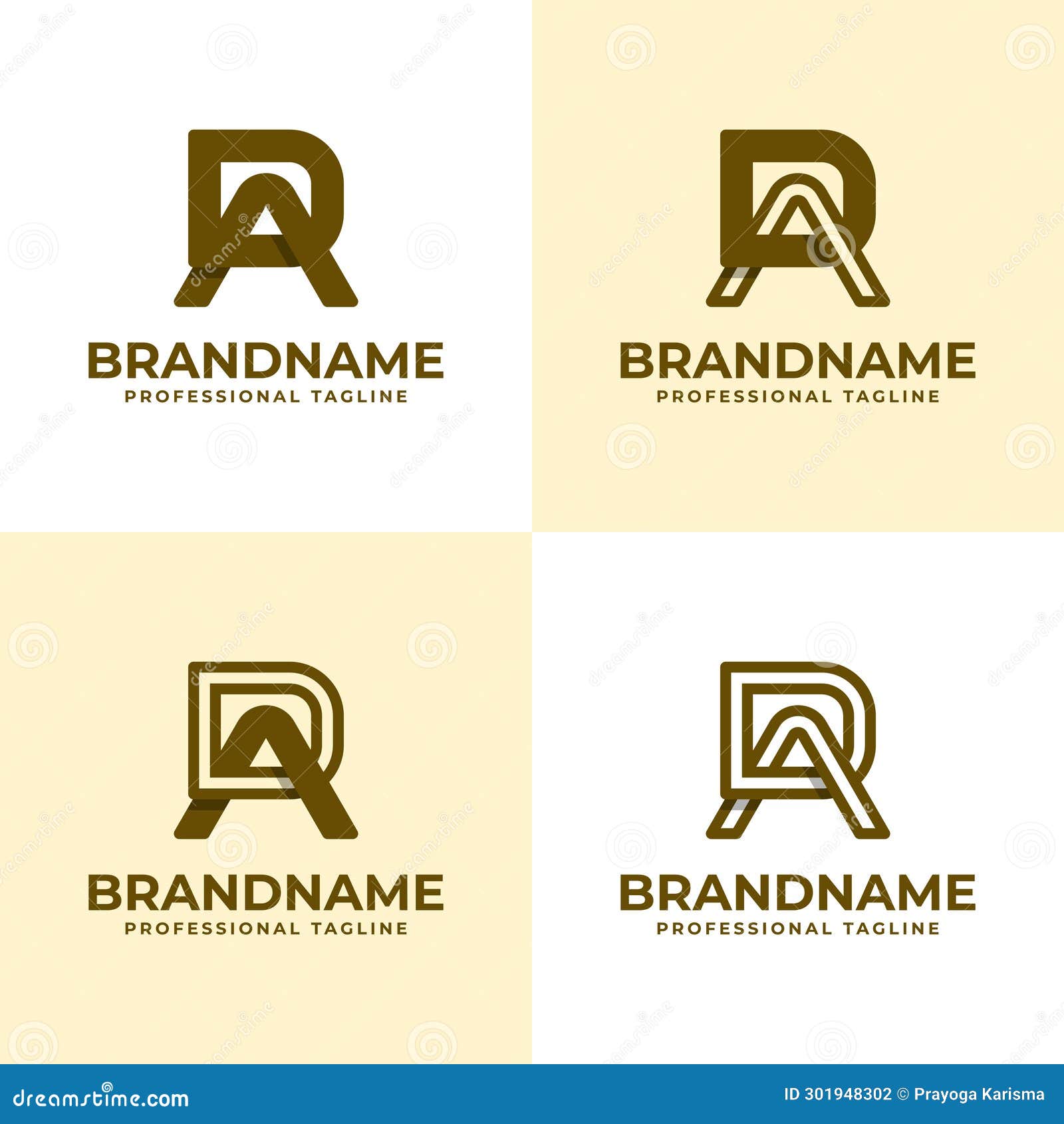 Modern Letter DA Monogram Logo Set, Suitable for Business with DA or AD ...