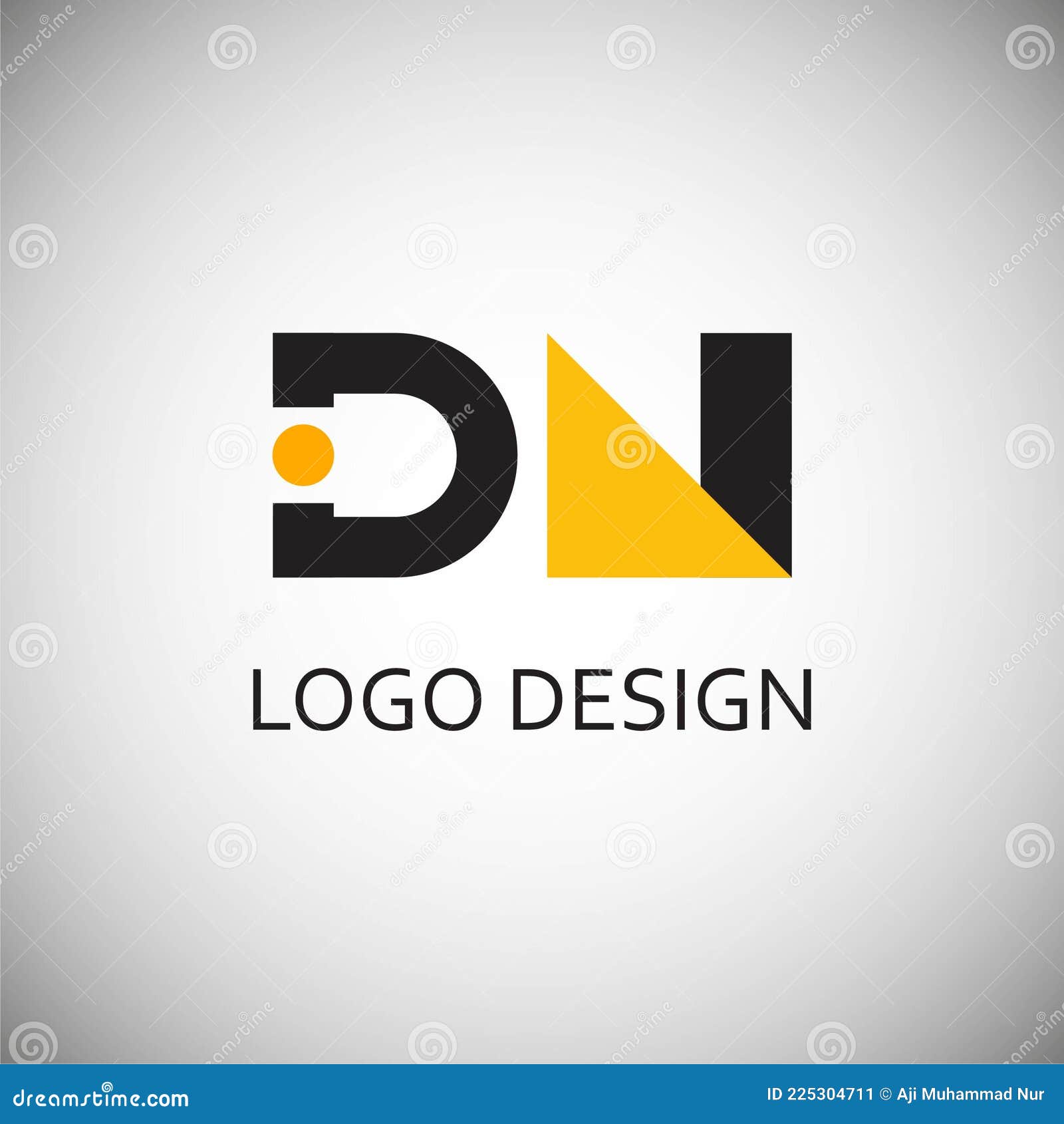 Dn Letter for Simple Logo Design Stock Vector - Illustration of font ...