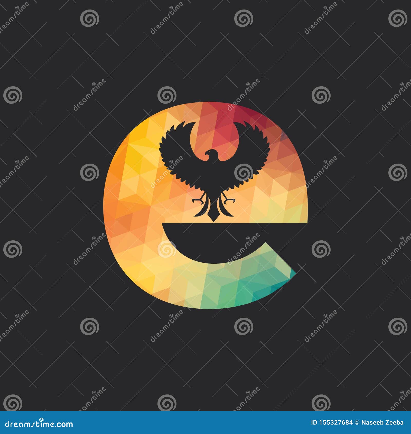 Modern Letter E Initial Falcon Logo Designs. Stock Vector ...