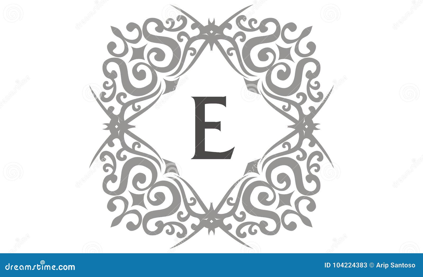Modern Letter E stock vector. Illustration of element - 104224383