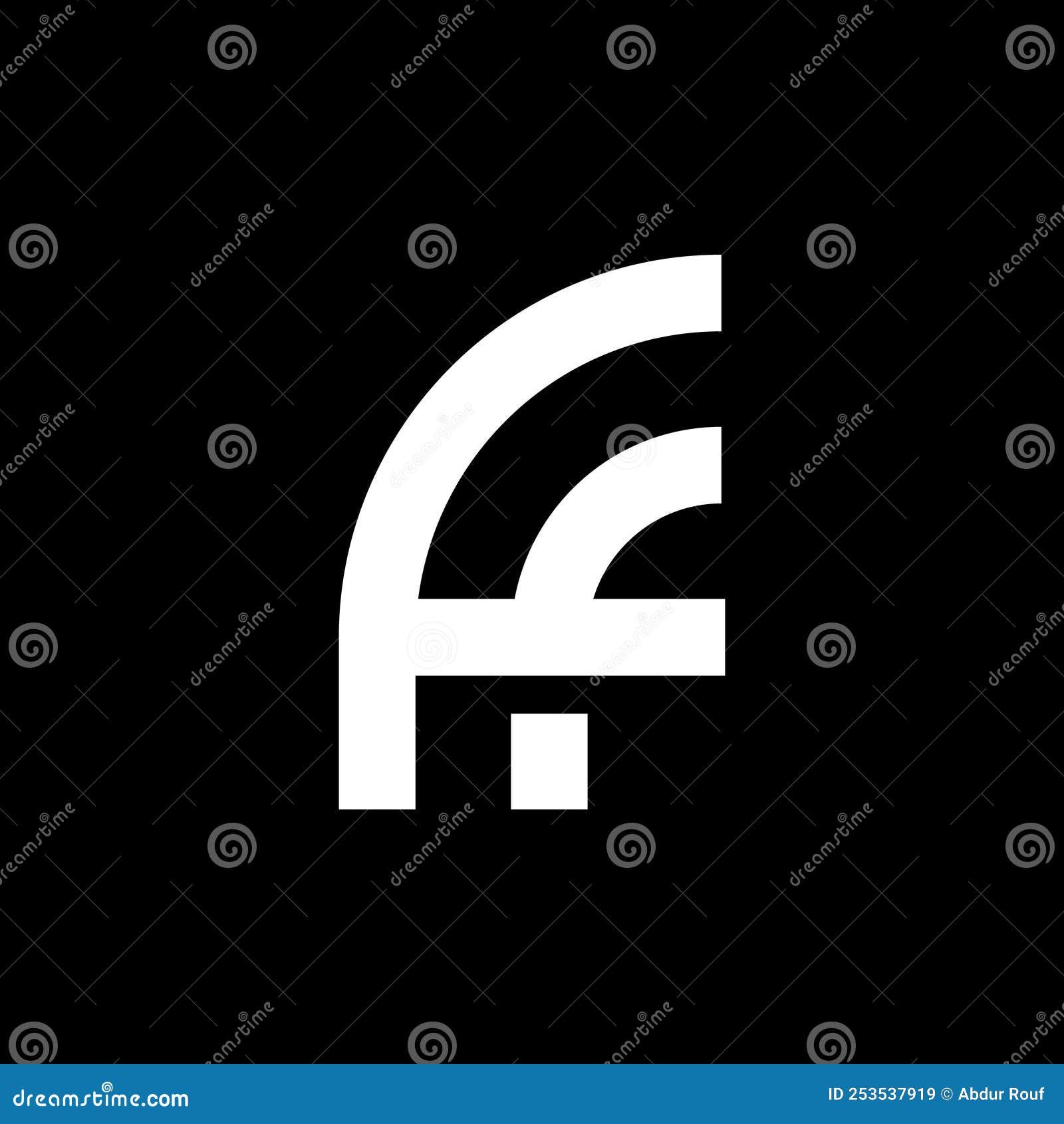 Modern Letter FF Monogram Logo Design Stock Illustration - Illustration ...