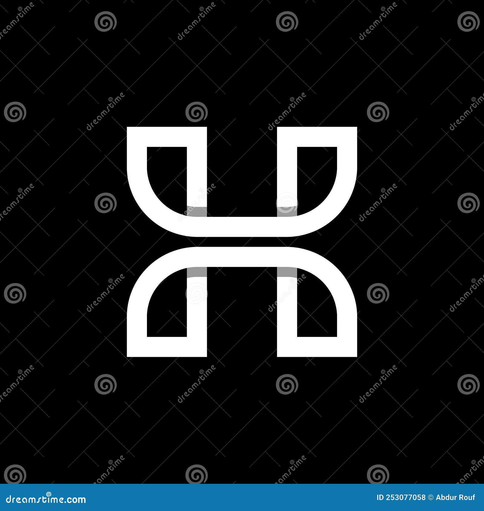 Modern Letter H with Overlapping Line Logo Design Stock Vector ...