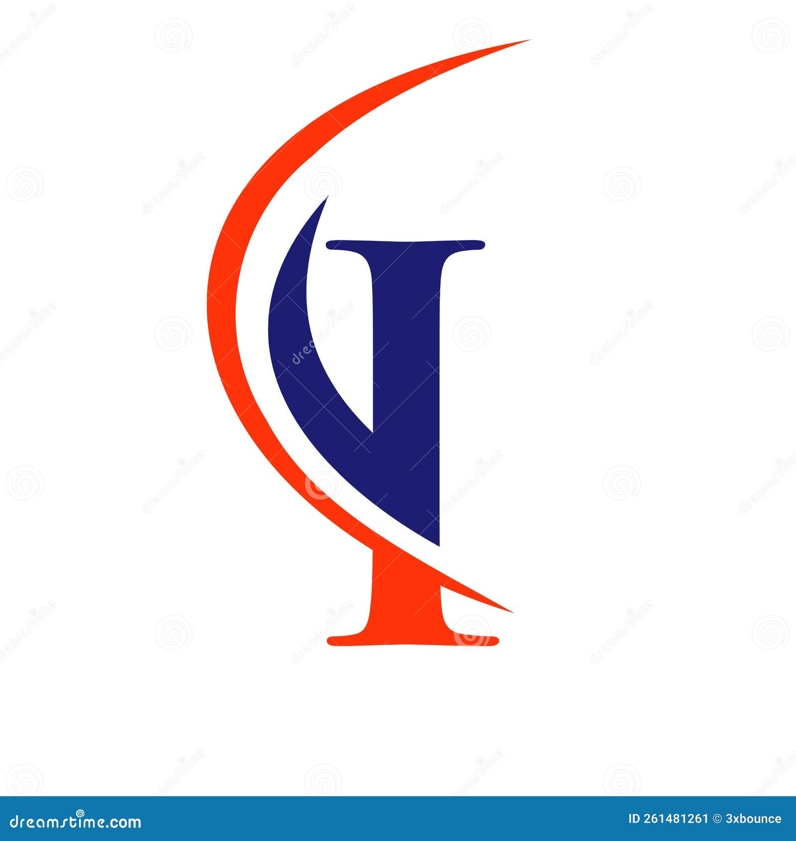Modern Letter I Logo Template. I Letter Logo Design with Swoosh Icon ...