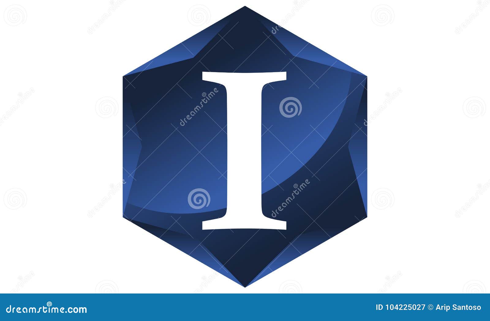 Modern Letter I stock vector. Illustration of construction - 104225027