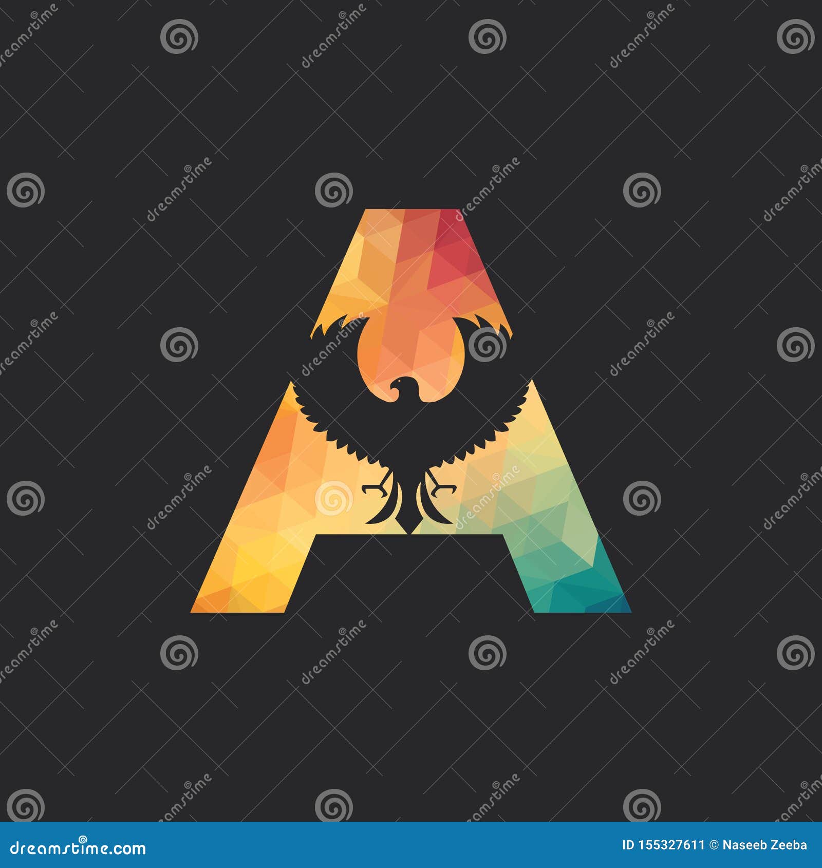Modern Letter a Initial Falcon Logo Designs. Stock Vector ...