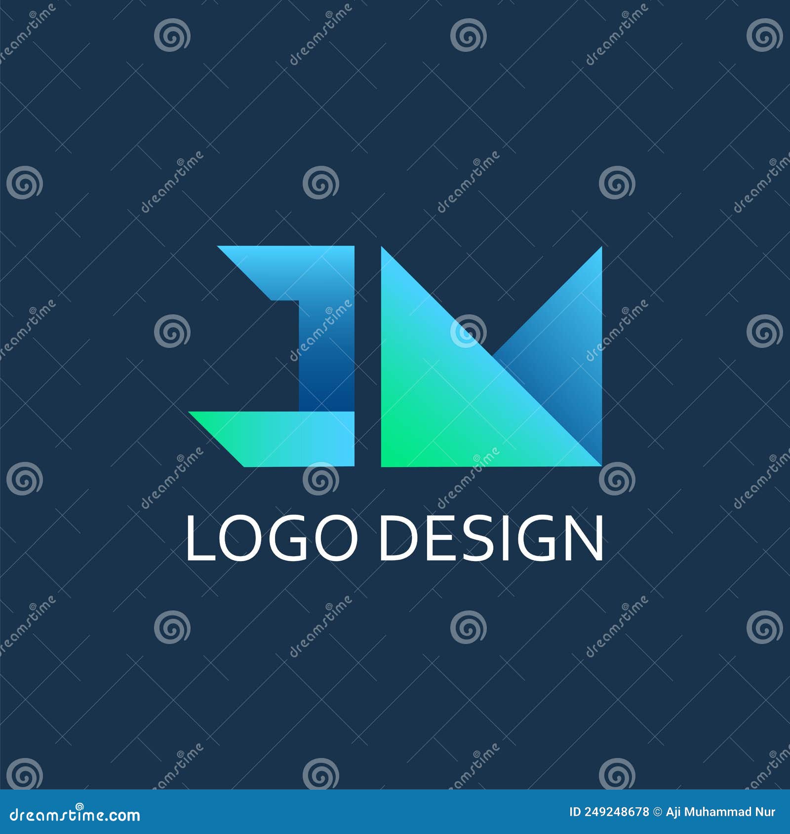 Modern Letter J M Gradient Vector Logo Design Stock Illustration ...