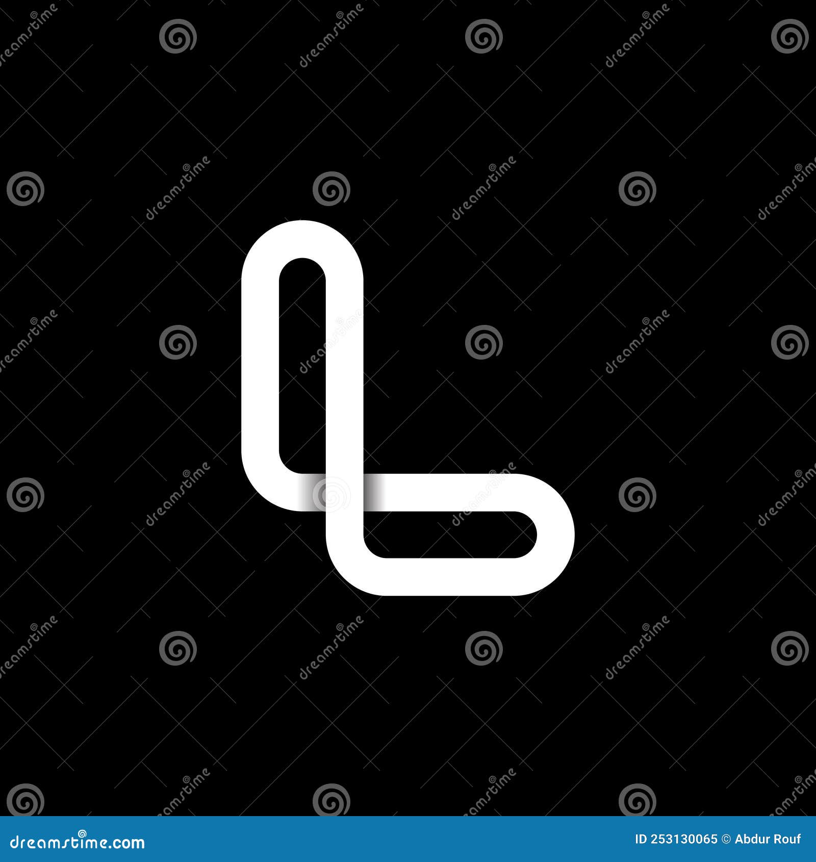 Modern Letter L with Overlapping Line Logo Design Stock Vector ...