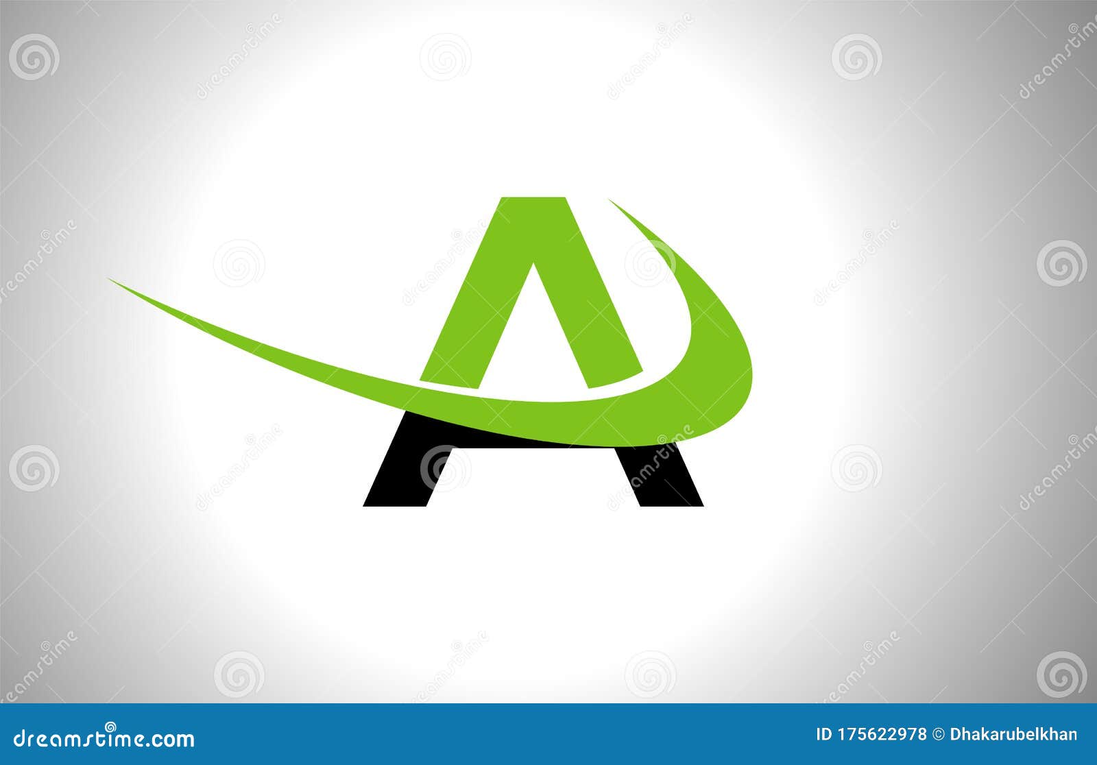 A Modern Letter Logo Design With Creative Swoosh Vector Stock Vector Illustration Of Letter