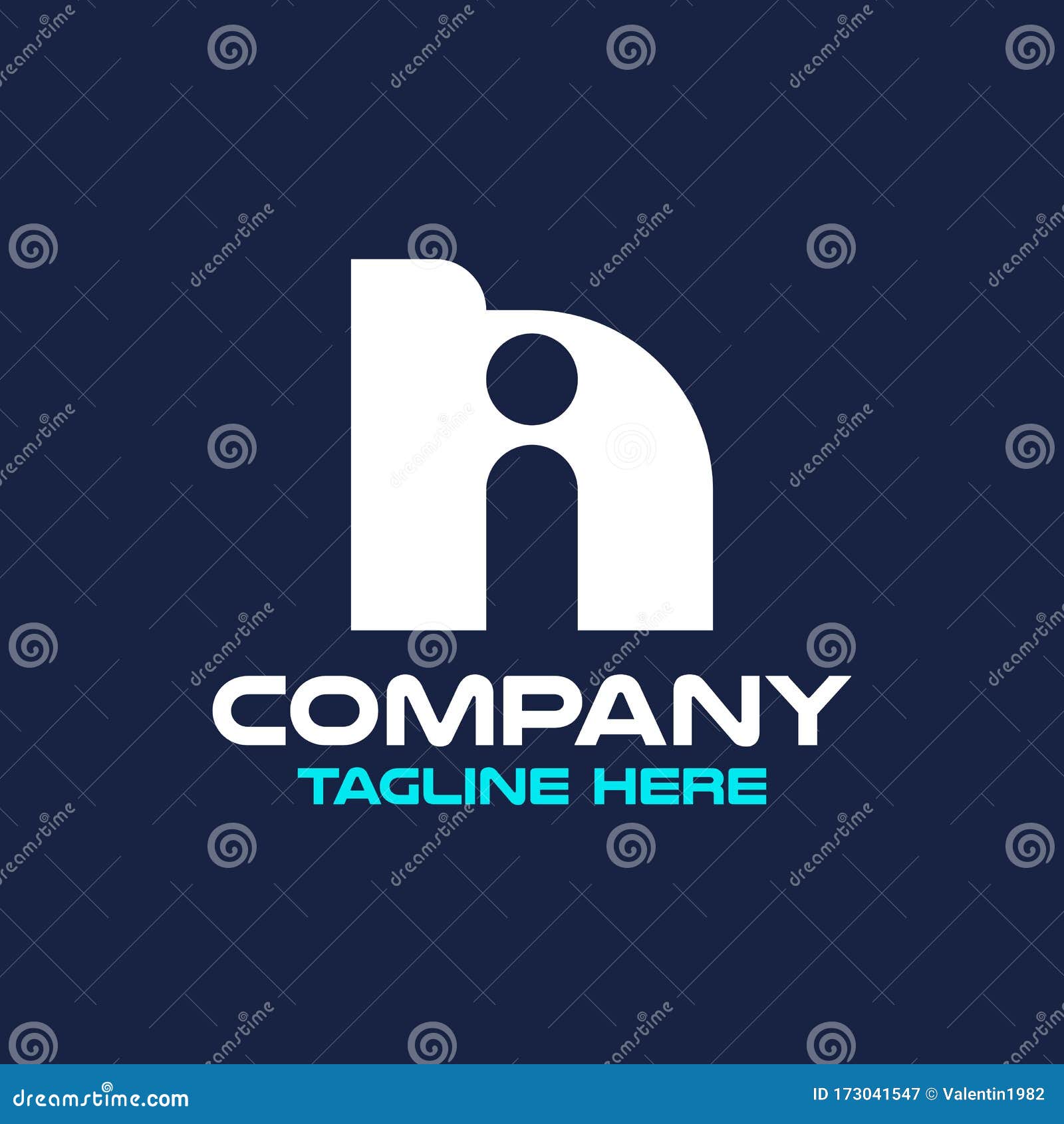 Modern letter in logo. stock vector. Illustration of business - 173041547
