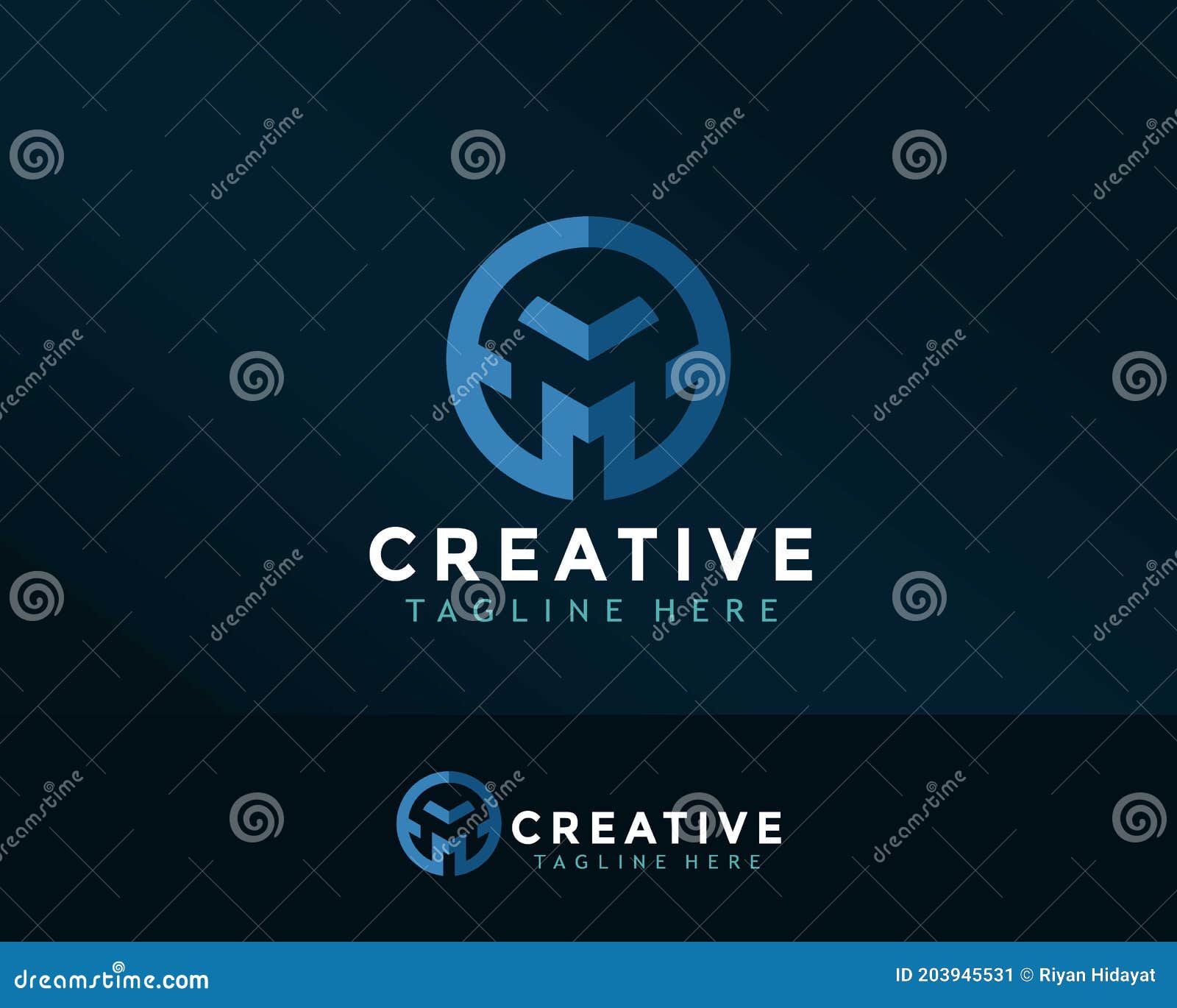 Modern Letter M Circle Logo Design Vector Illustration Template Stock ...