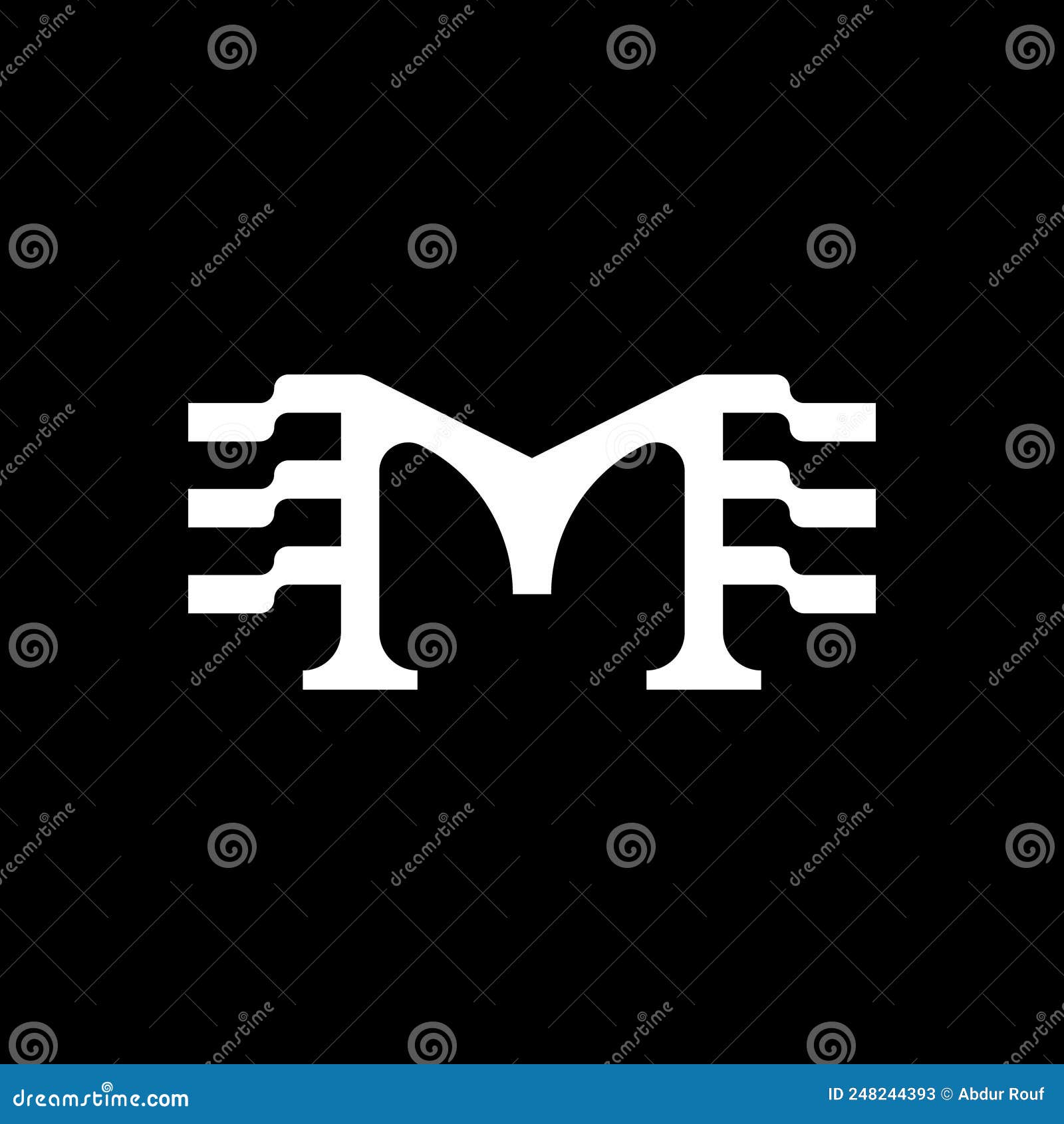 Letter M with Flag Logo Design Stock Vector - Illustration of company ...