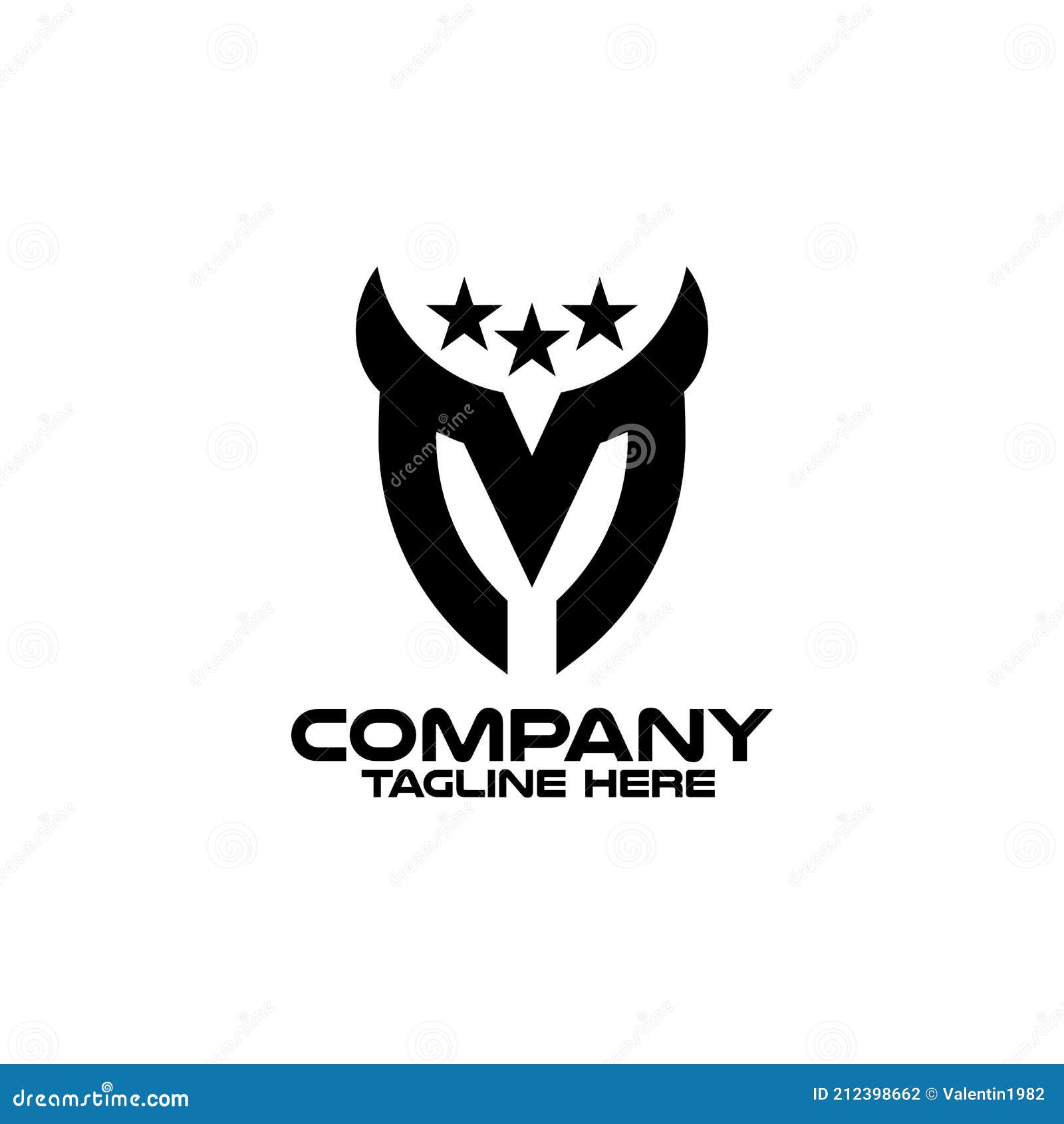 Modern letter M horn logo. stock vector. Illustration of isolated ...