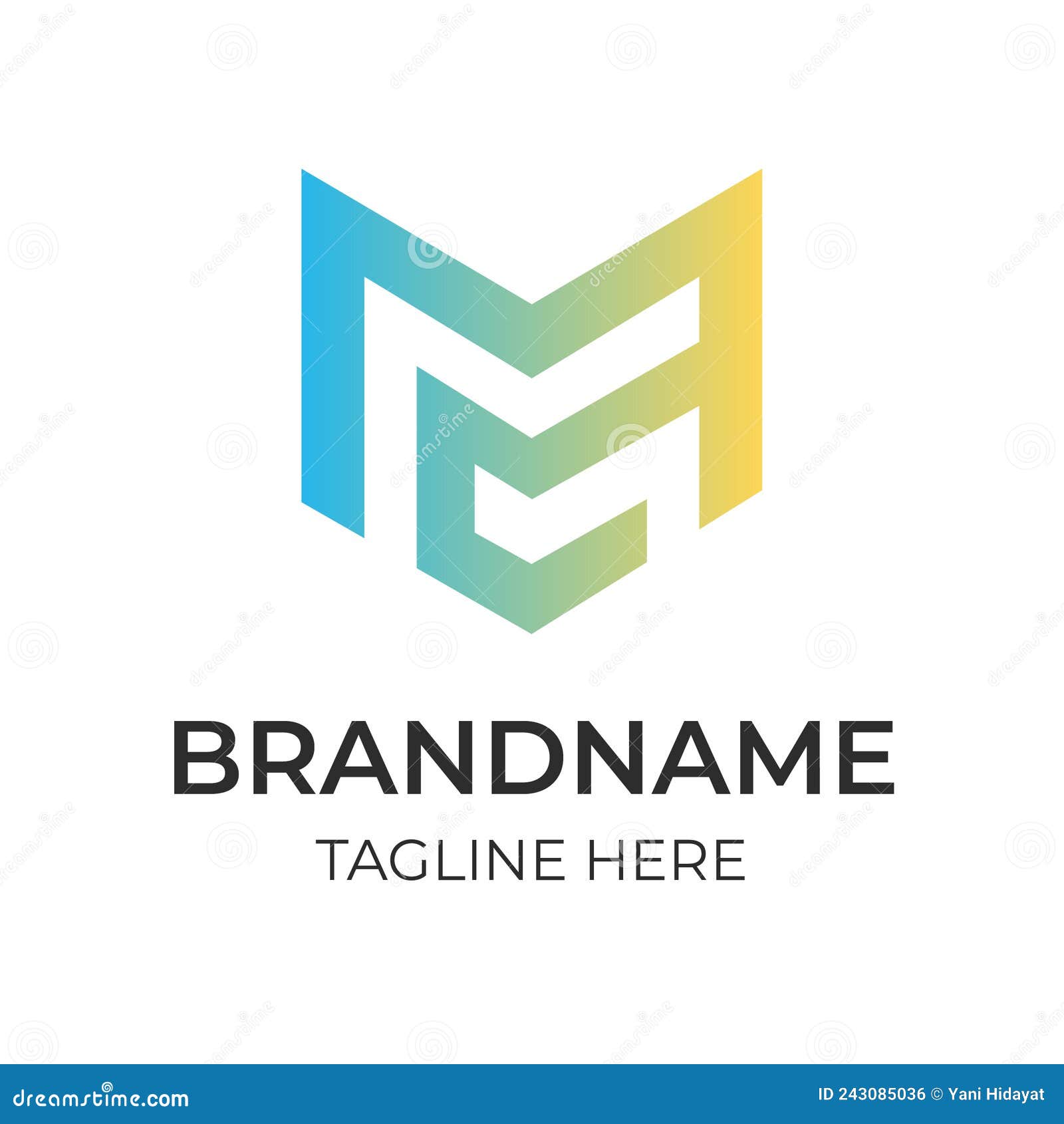 A Modern Gradient Letter M Logo Icon Stock Vector - Illustration of ...