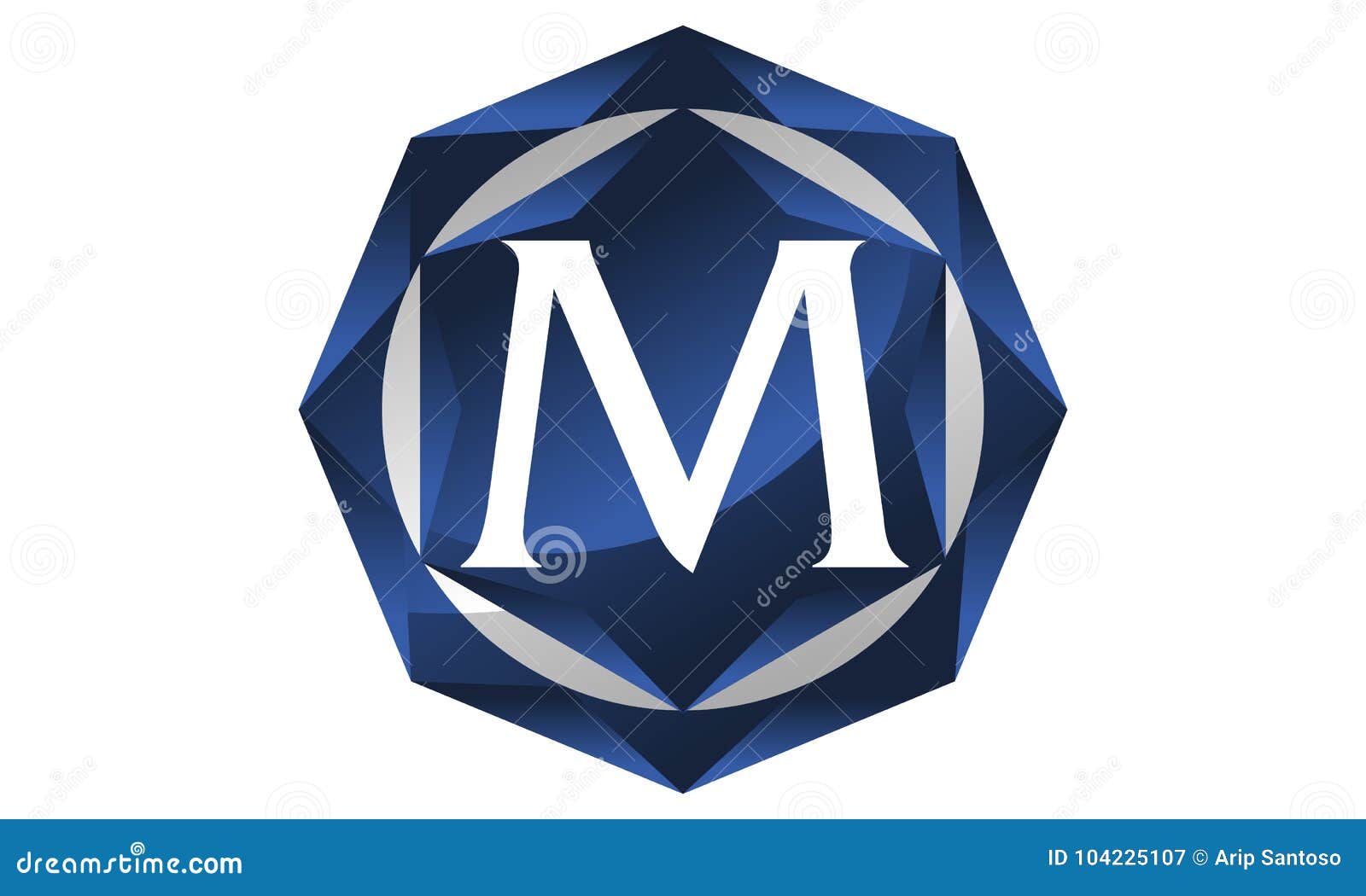 Modern Letter M stock vector. Illustration of business - 104225107