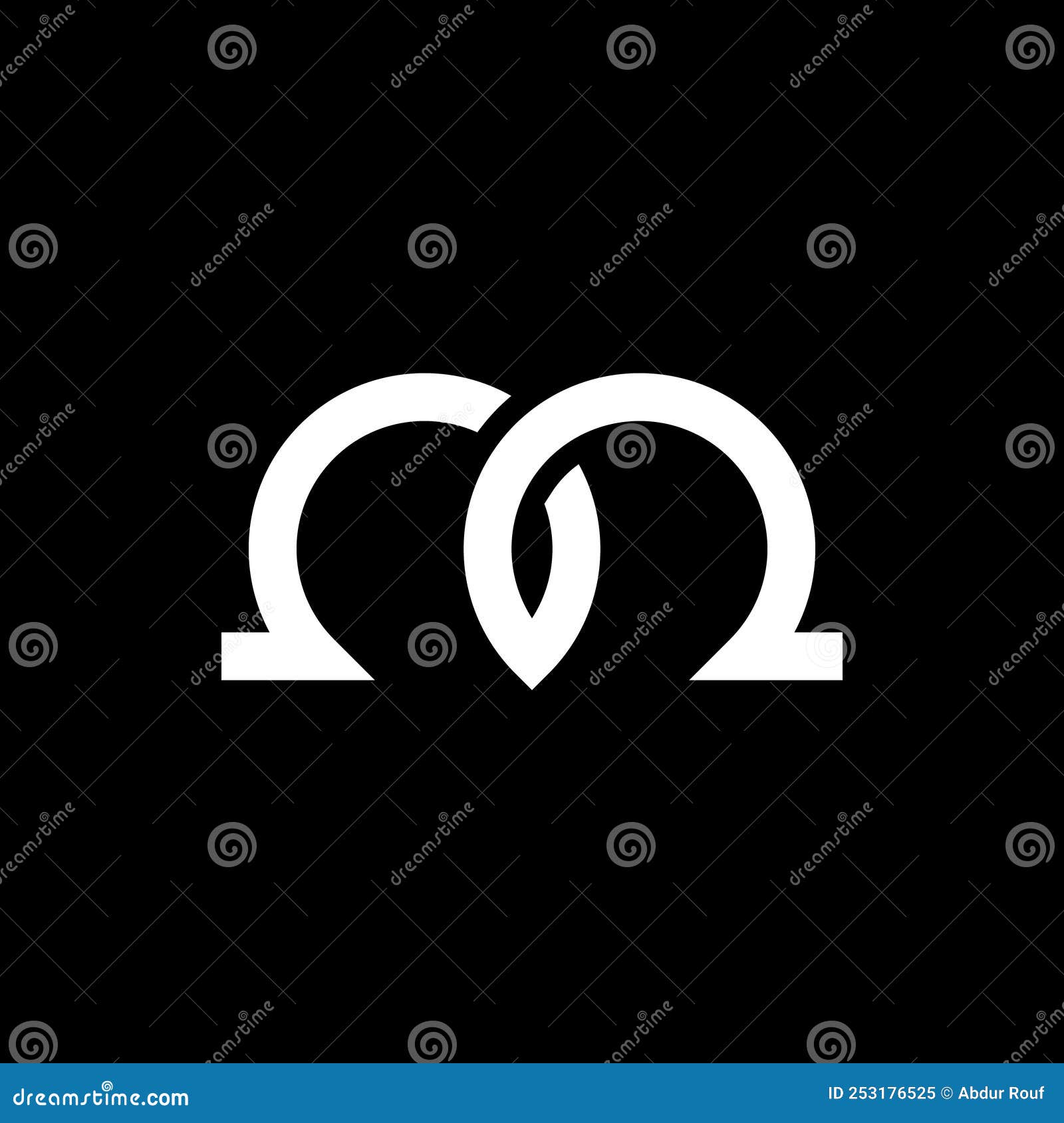 Modern Letter M with Overlapping Line Logo Design Stock Vector ...