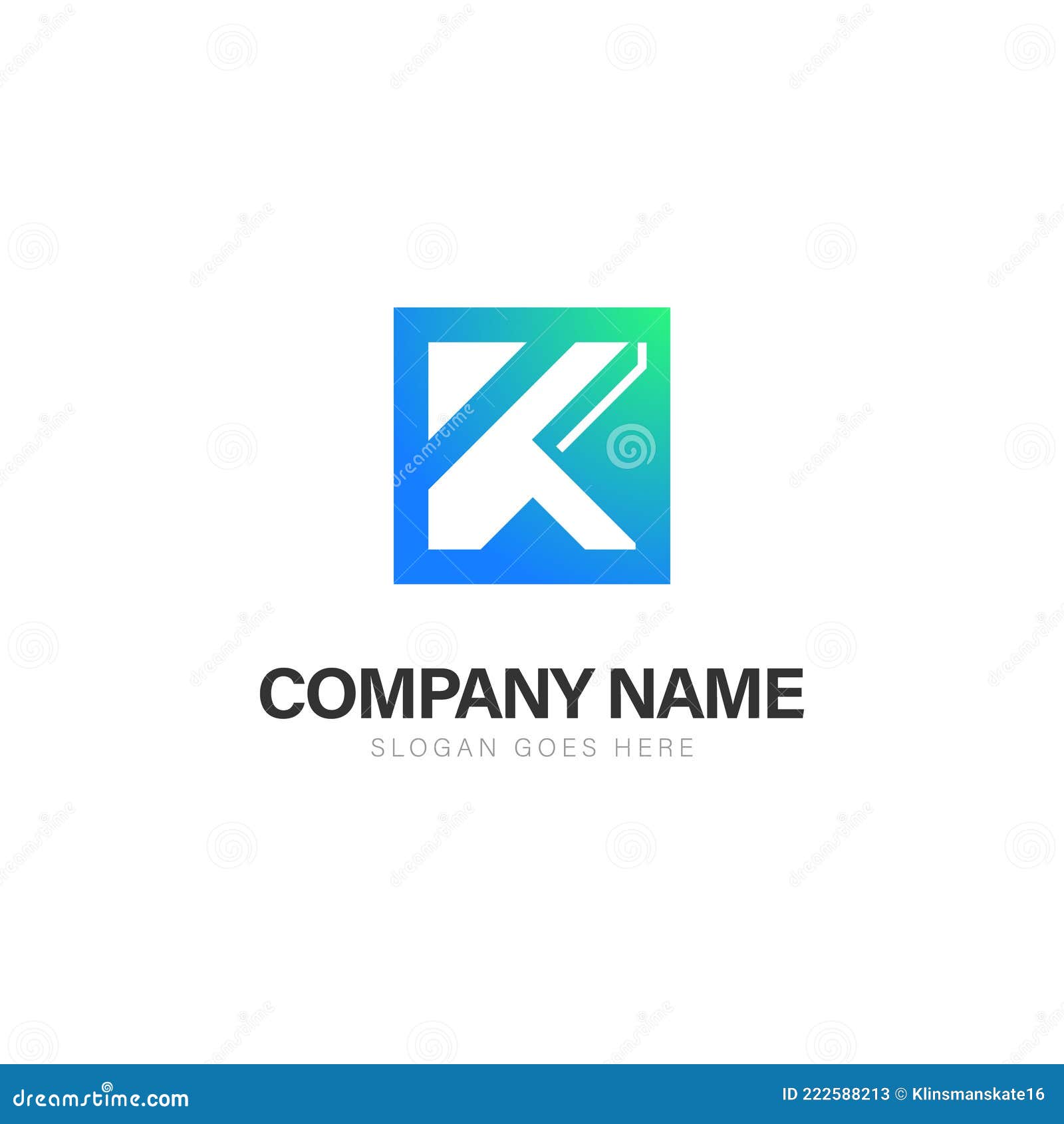 Modern Letter Mark K Logo Design Isolated Stock Vector - Illustration ...