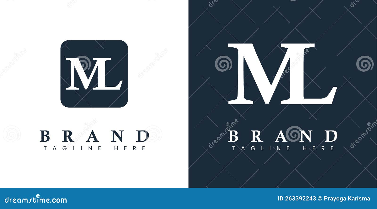 Modern Letter ML Logo, ML or LM Initials Stock Illustration ...