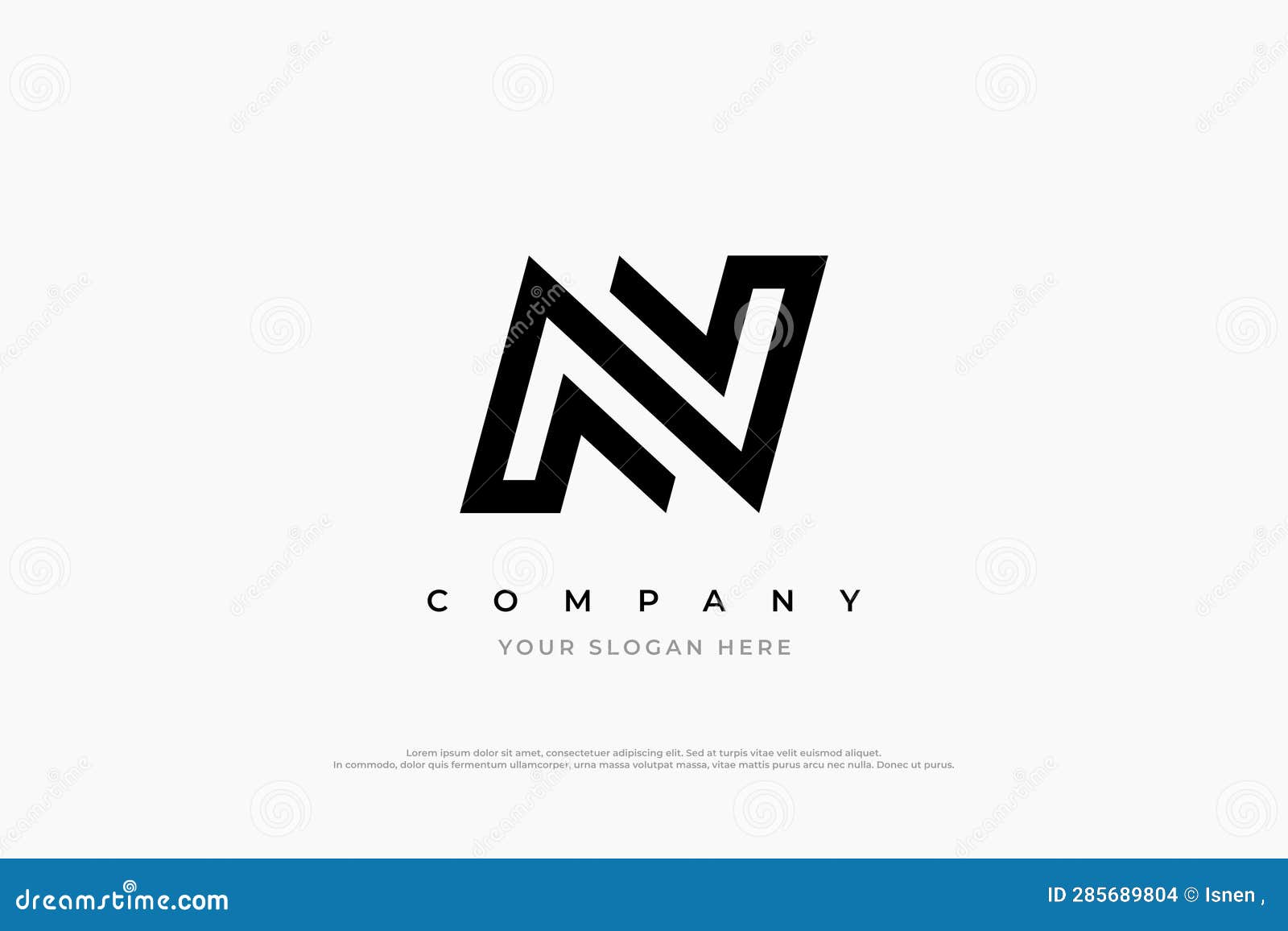 Modern Letter N Monogram Logo Design Stock Vector - Illustration of ...