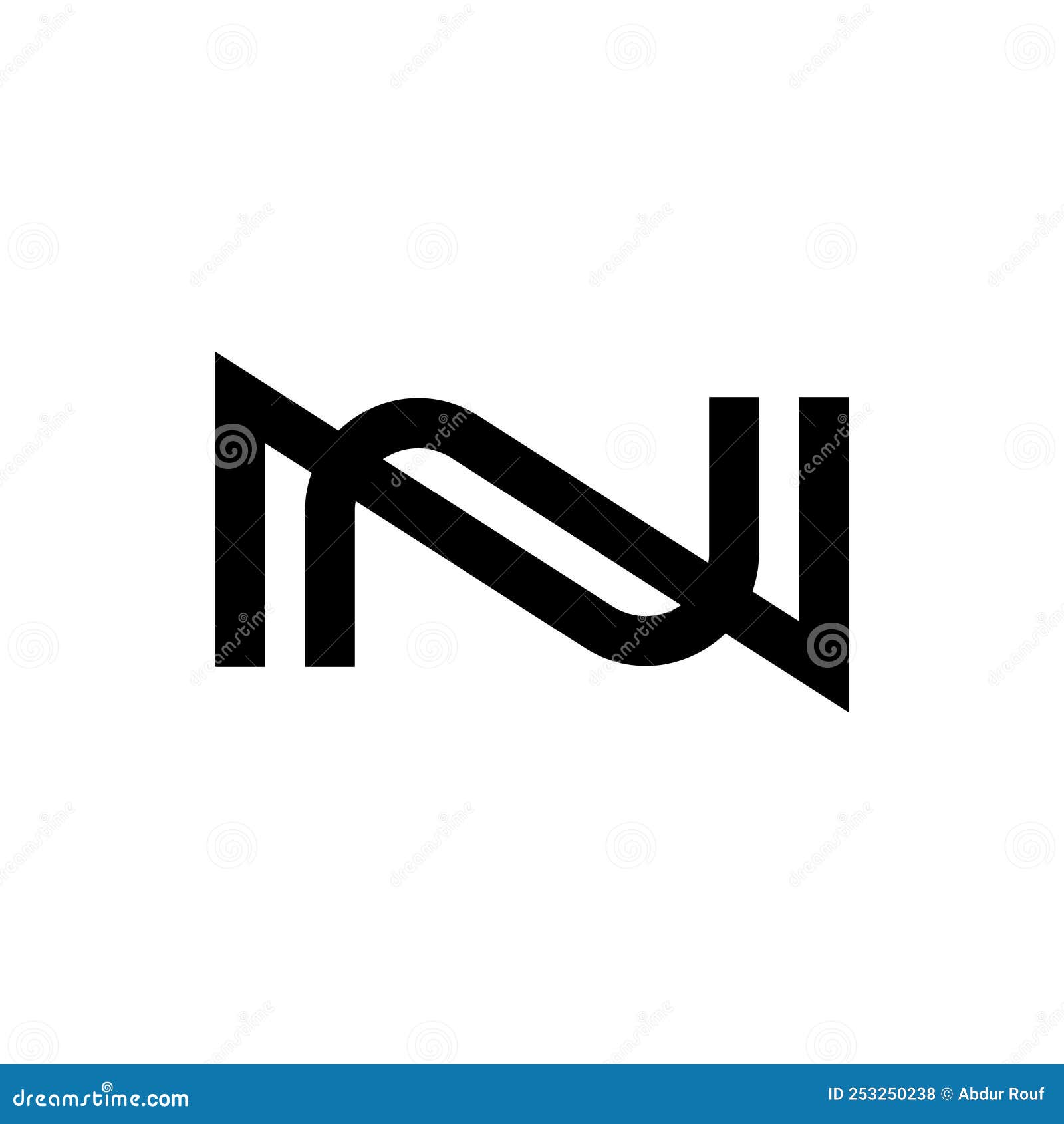 Modern Letter N Monogram Logo Design Stock Illustration - Illustration ...