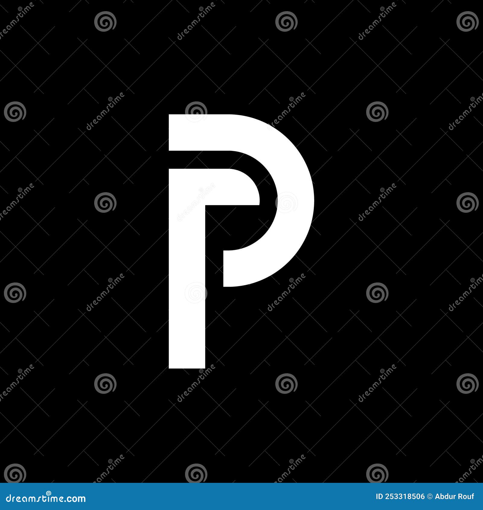Modern Letter P Monogram Logo Design Stock Vector - Illustration of ...