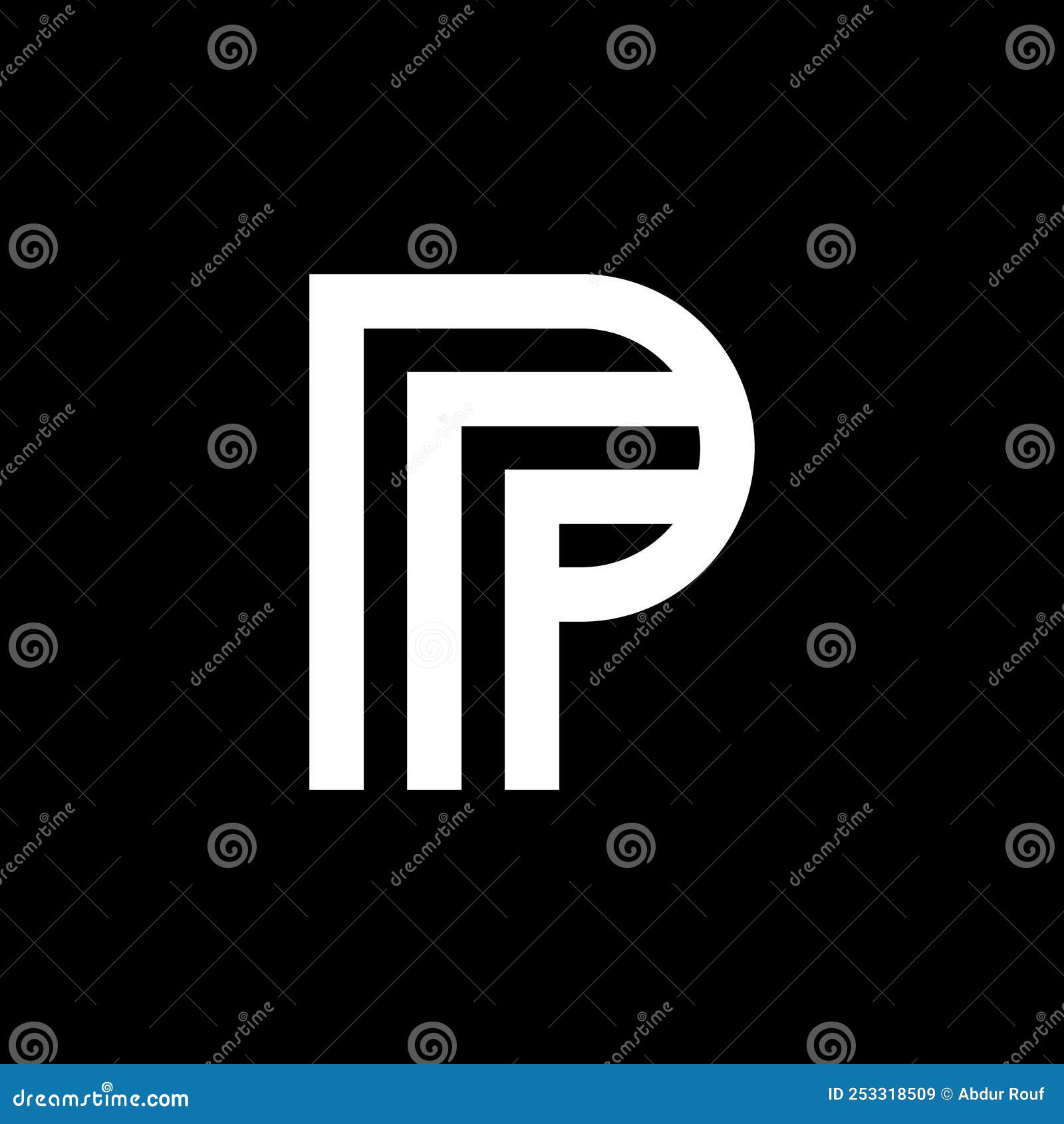 Modern Letter P Monogram Logo Design Stock Vector - Illustration of ...