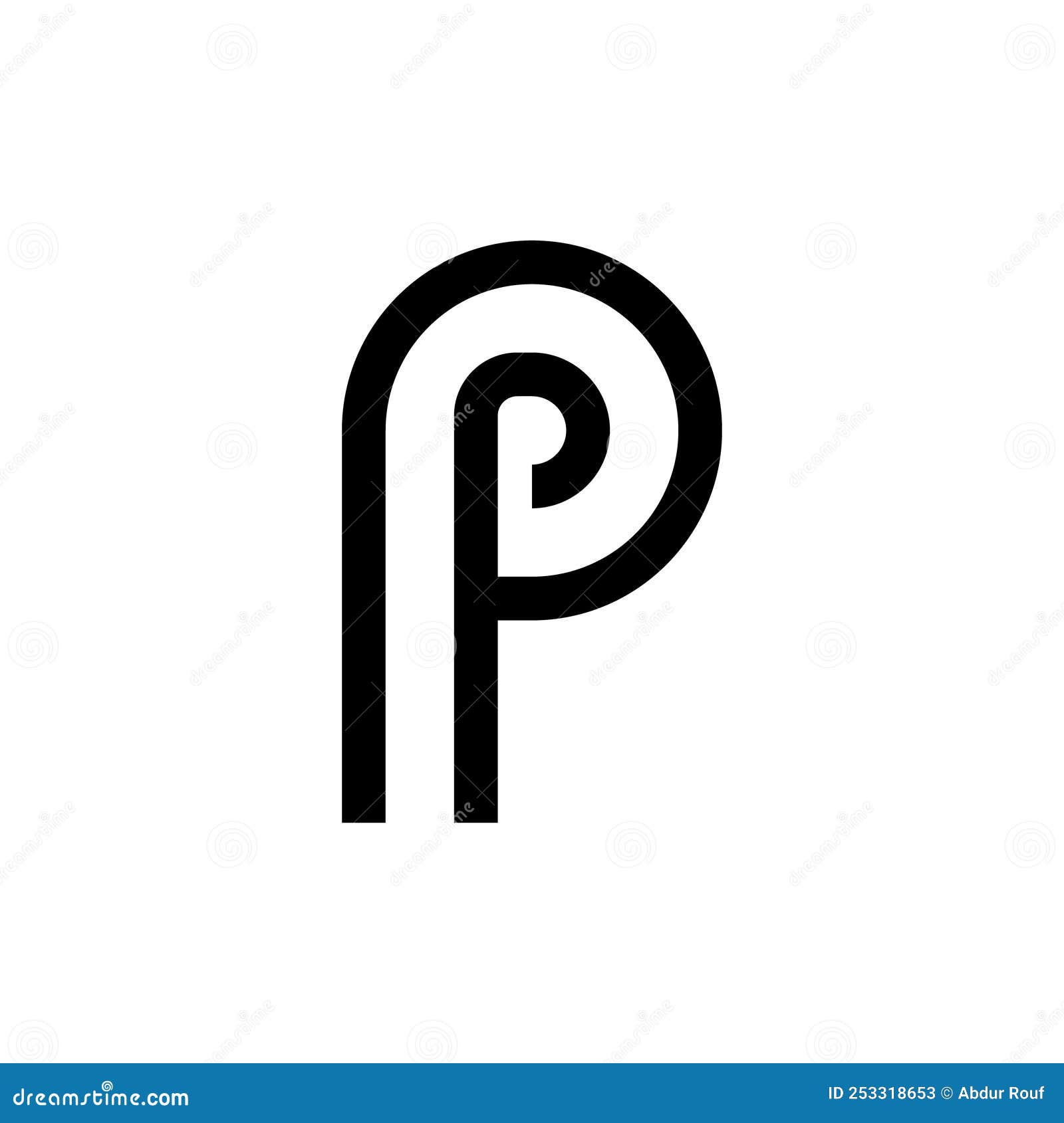Modern Letter P Monogram Logo Design Stock Illustration - Illustration ...