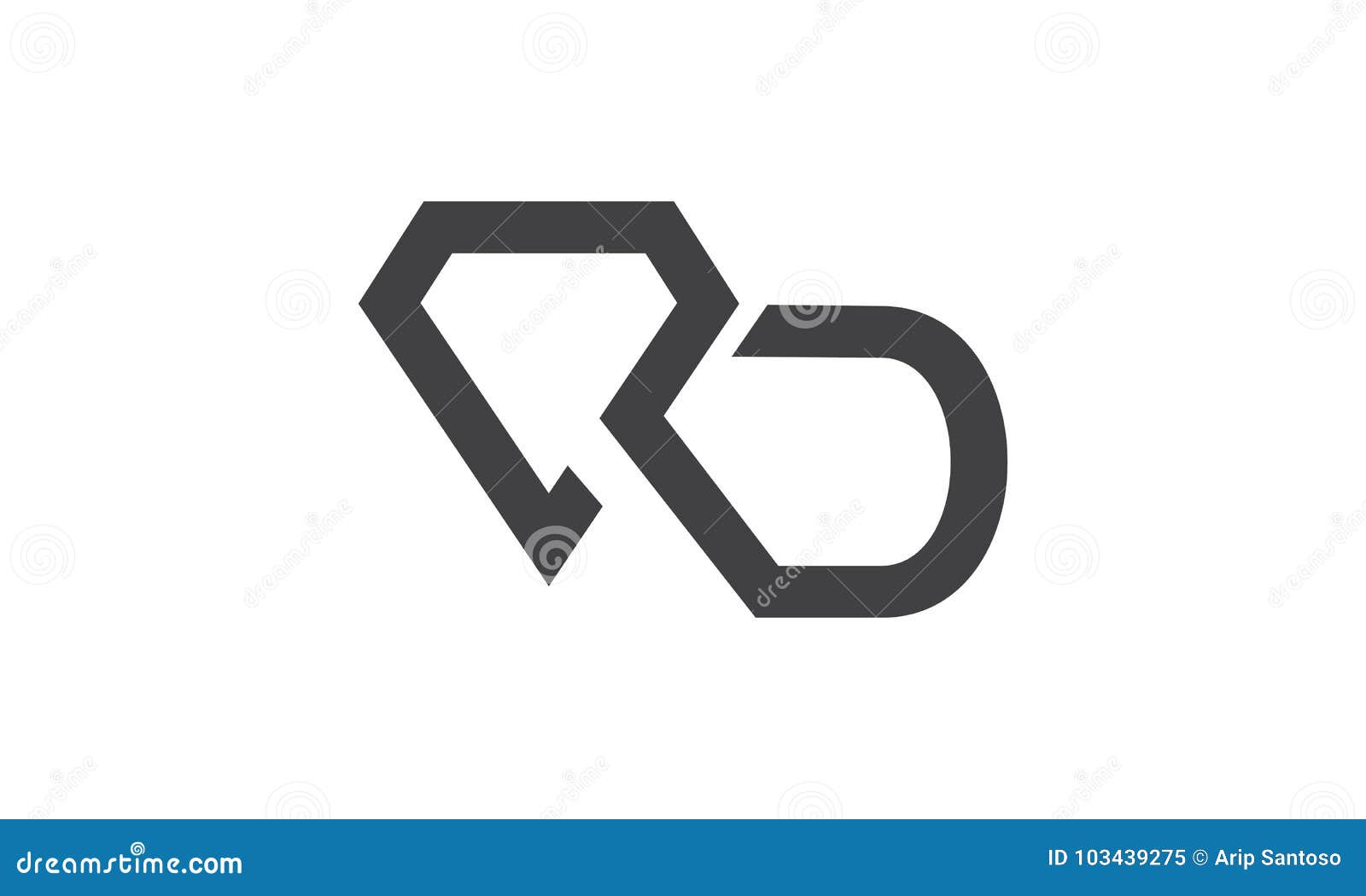 Modern Letter R D stock vector. Illustration of award - 103439275